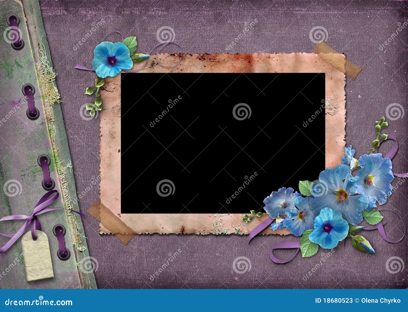 Vintage Background with Frames for Photos Stock Illustration ...