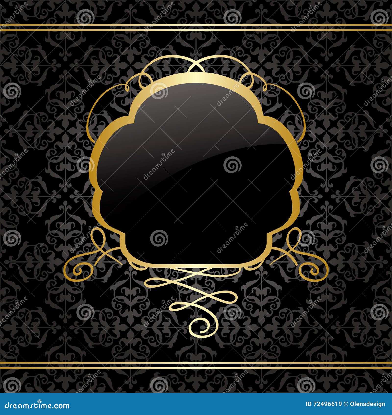 Vintage Background with Gold Decorations - Vector Stock Vector ...