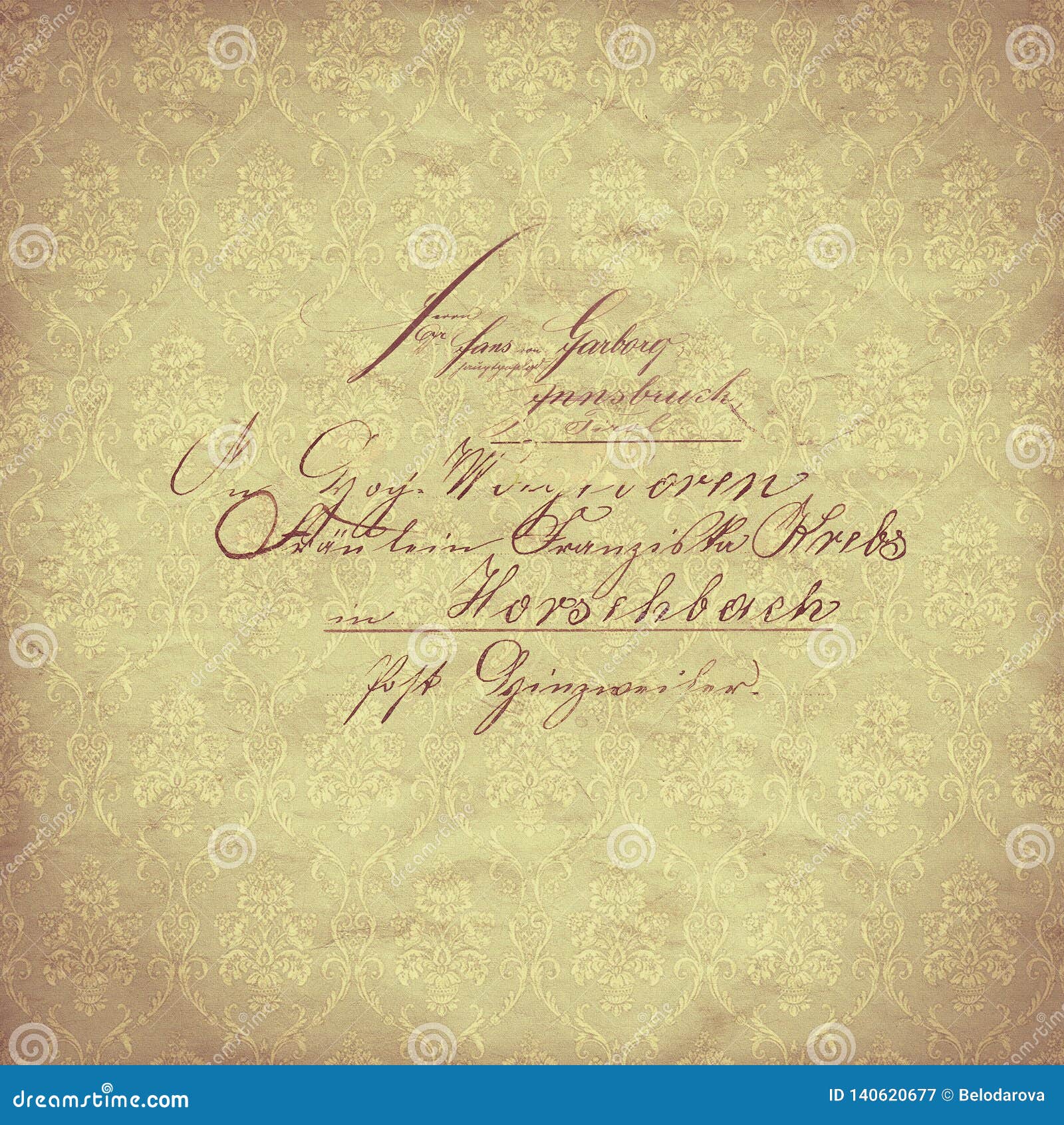 Vintage Background with Handwritten Text Stock Illustration ...