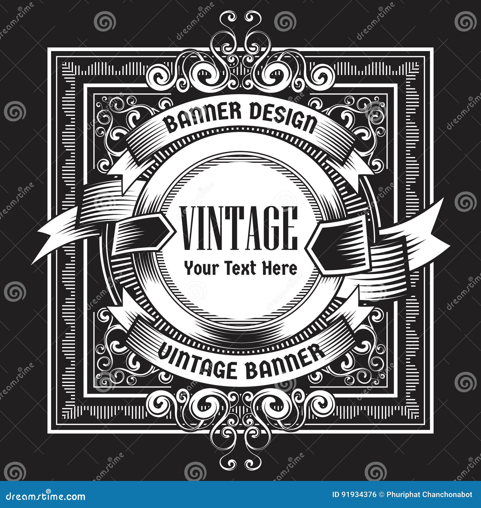 Vintage Background Label Style Design Template Stock Vector ...