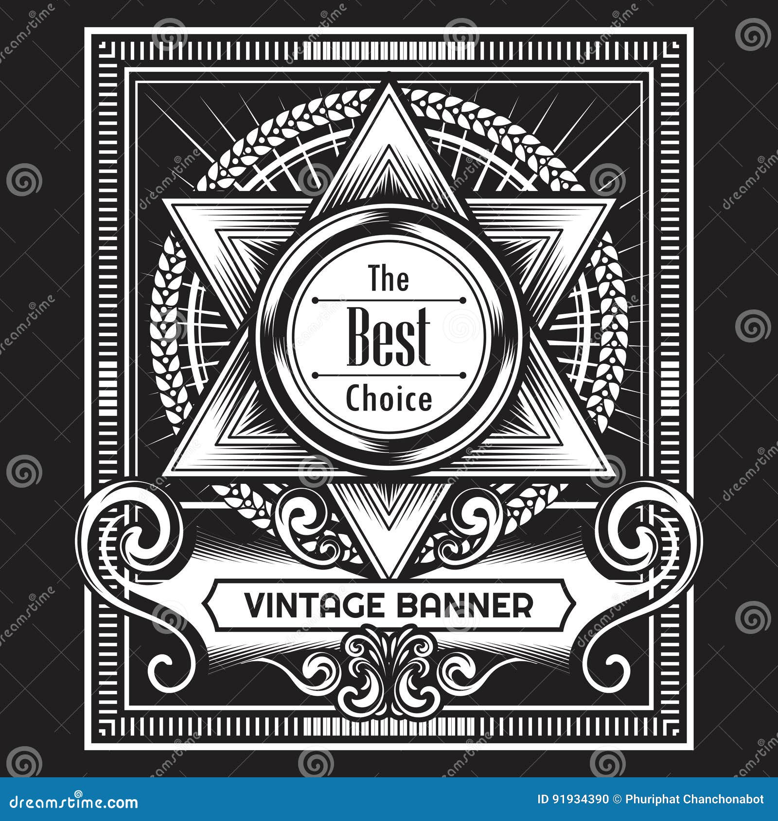 Vintage Background Label Style Design Template Stock Vector ...