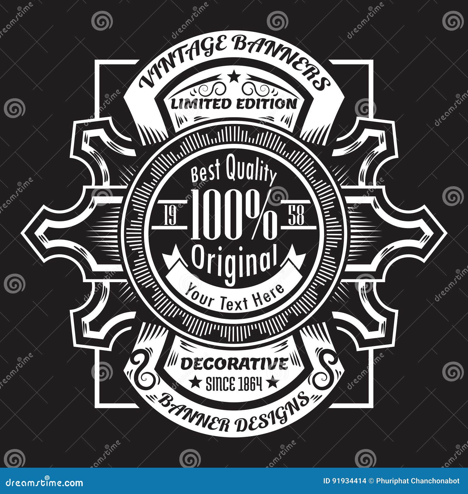 Vintage Background Label Style Design Template Stock Vector ...