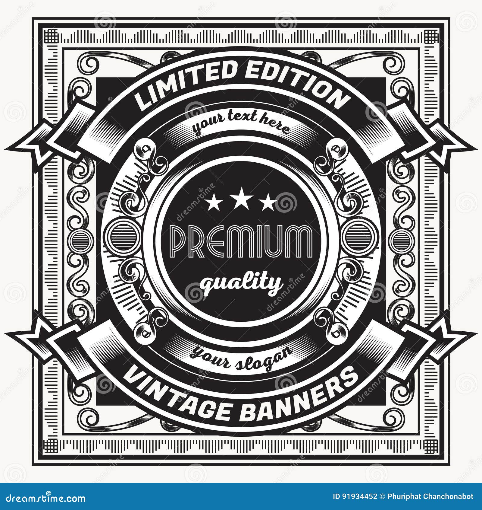 Vintage Background Label Style Design Template Stock Vector ...