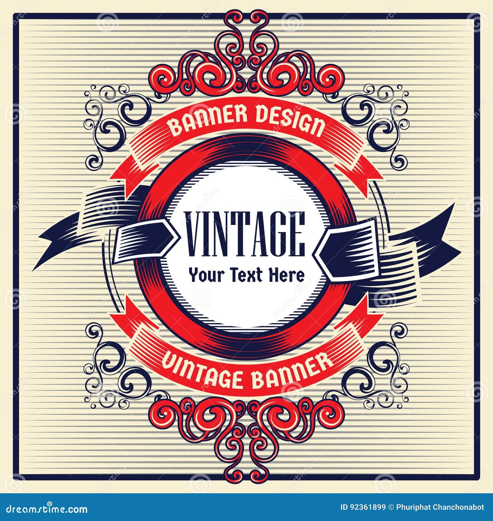 Vintage Background Label Style Design Template Stock Vector ...