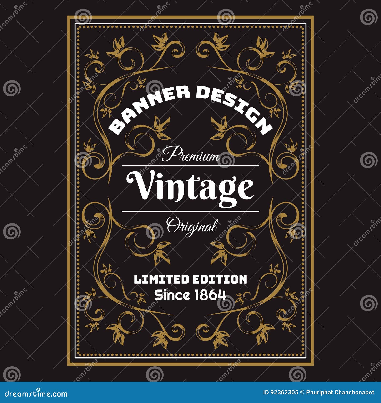 Vintage Background Label Style Design Template Stock Vector ...