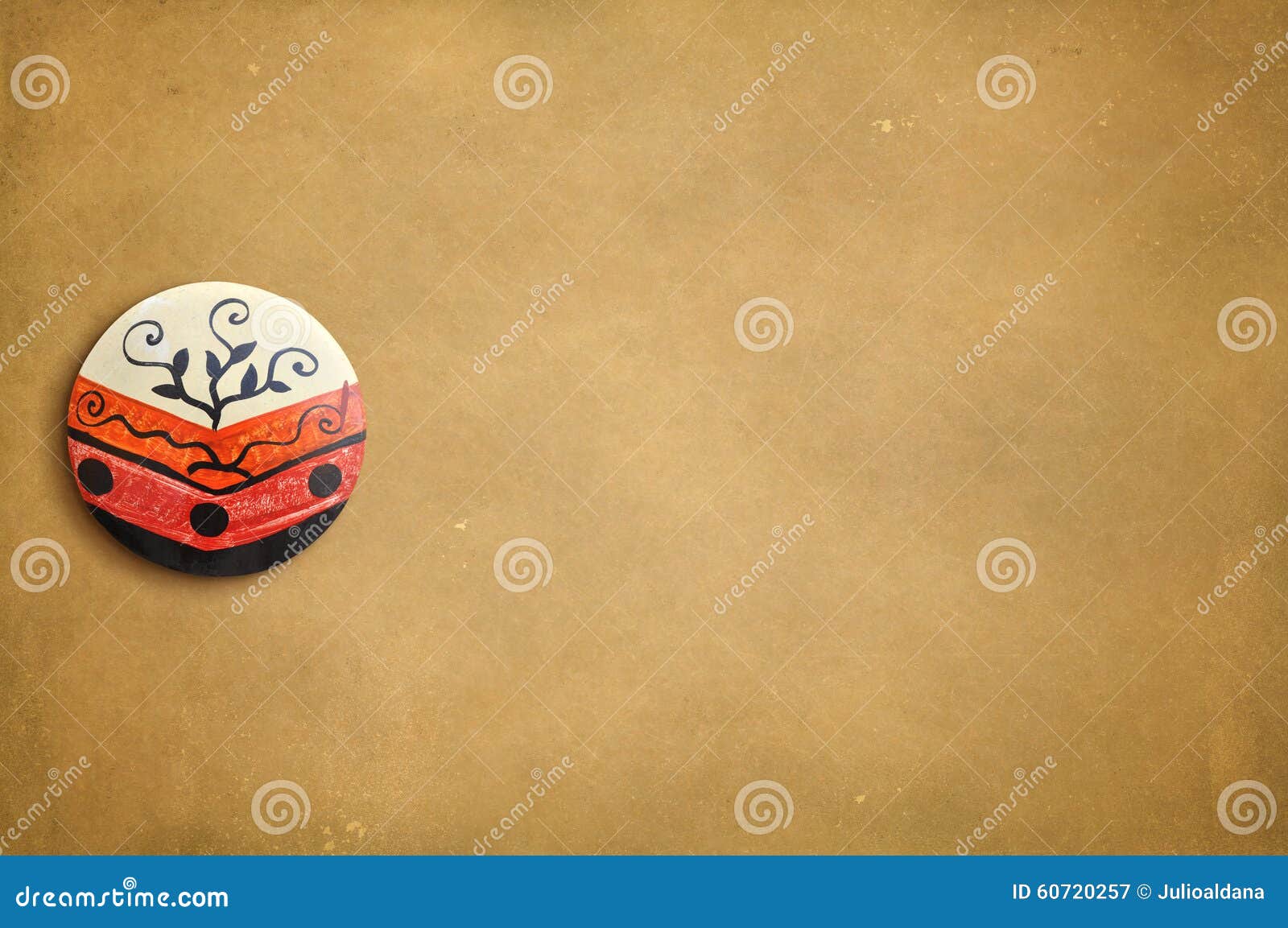 Vintage Background with Mexican Ceramic Decoration Stock Image - Image ...