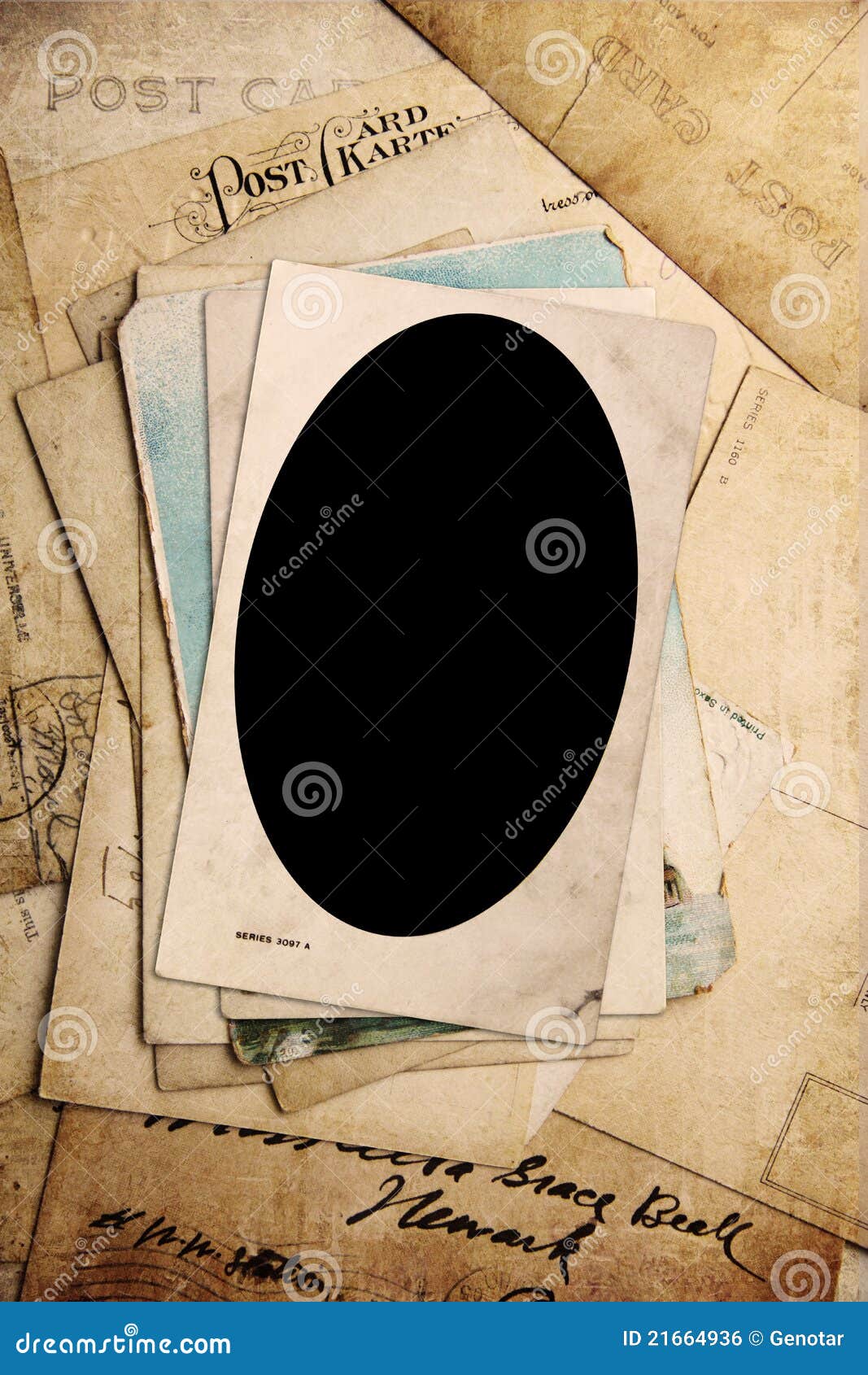Vintage Background from Old Post Cards Stock Photo - Image of ...
