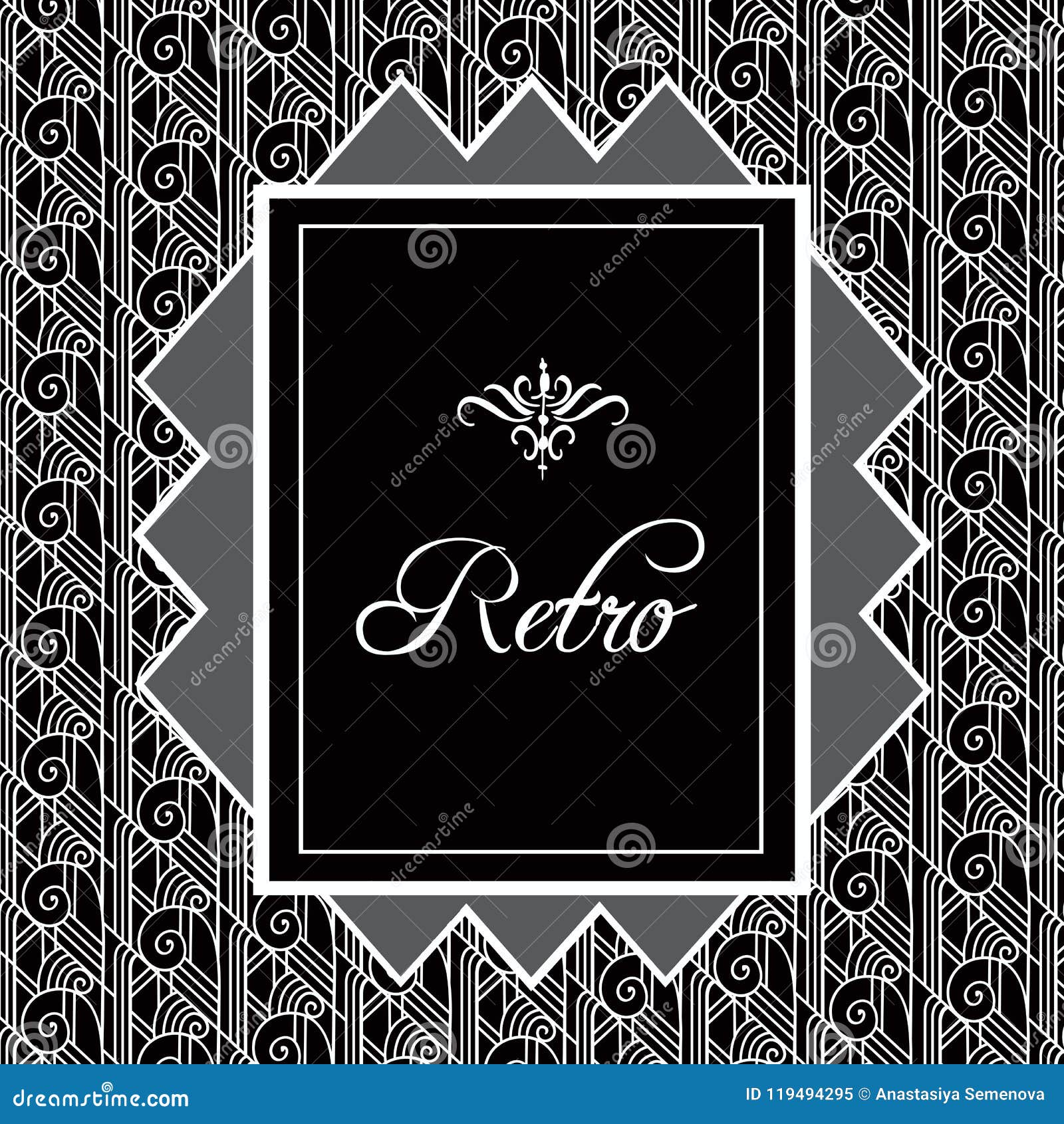 Vintage Background. Retro Style Frame of 1920s Stock Vector ...