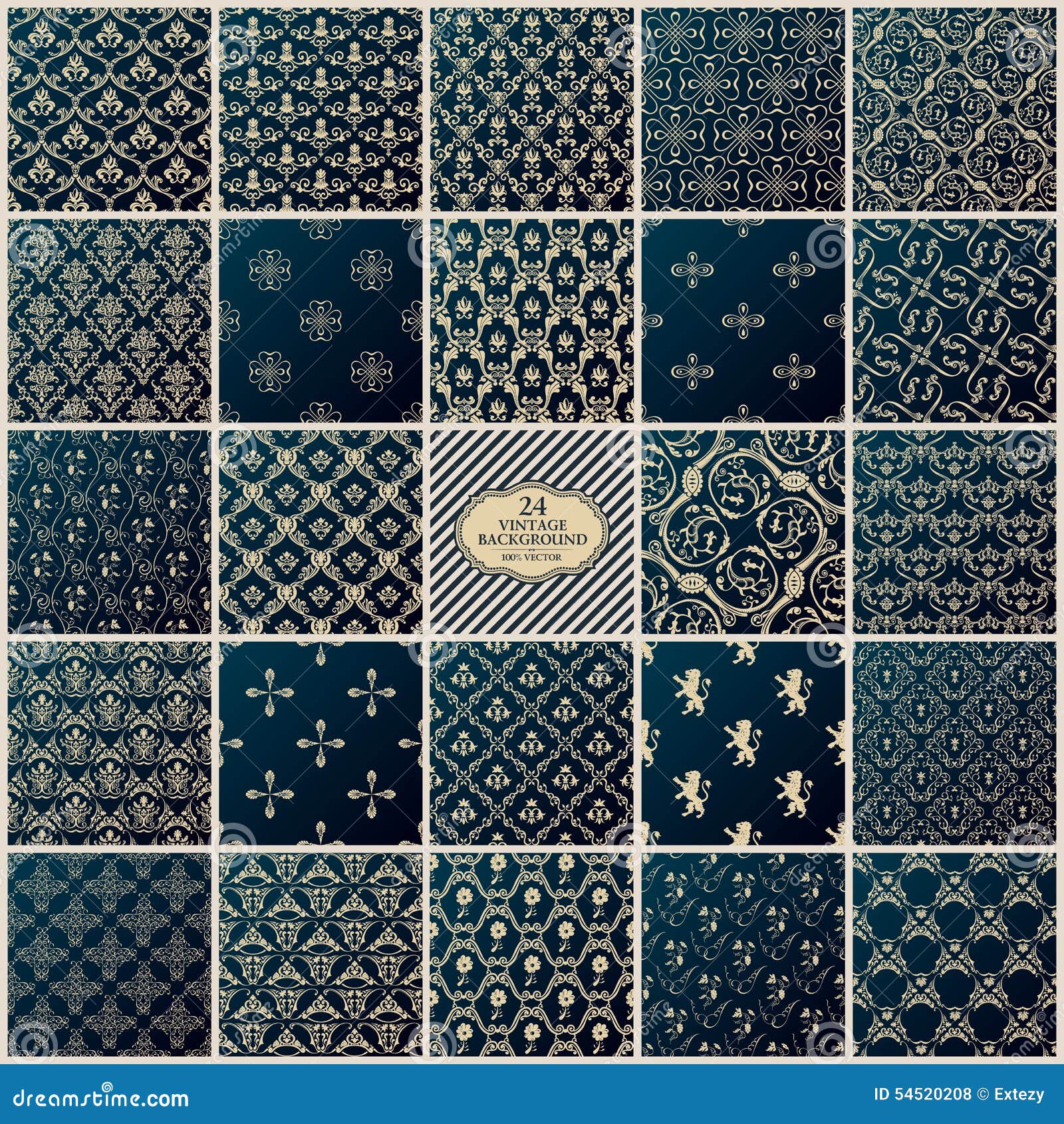 Vintage Background. Seamless Pattern Ornament Stock Vector ...