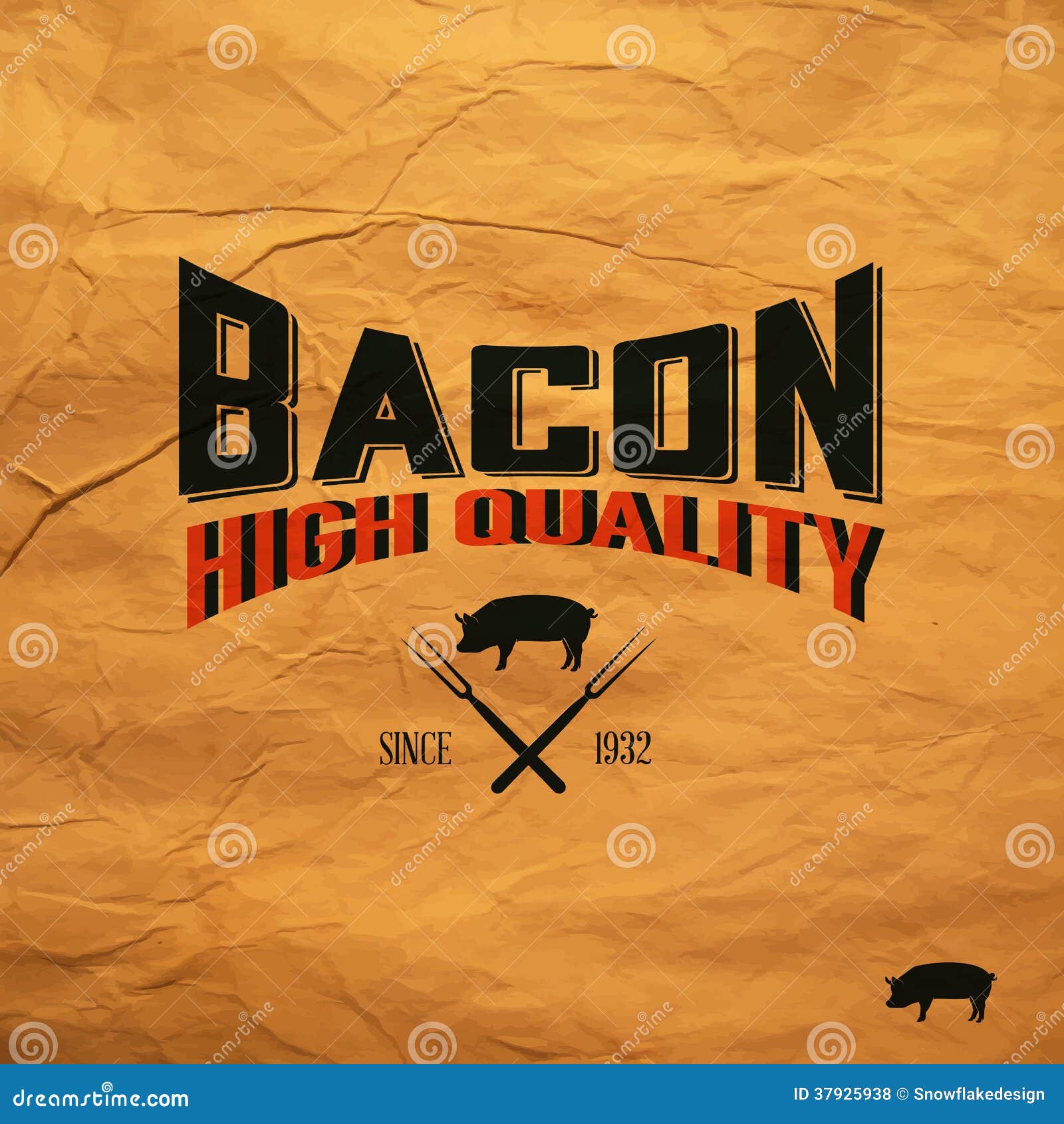 Vintage Bacon Illustration