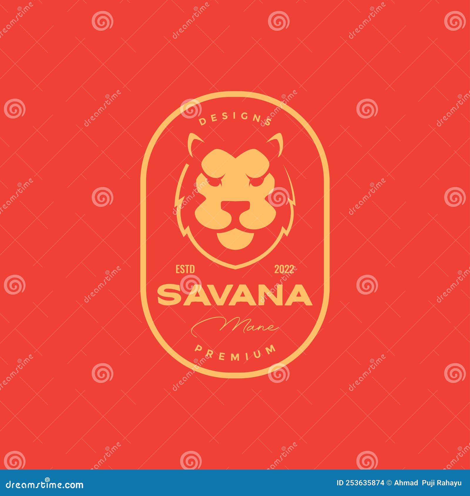 Vintage Badge Lion Mane Logo Stock Vector - Illustration of creative ...