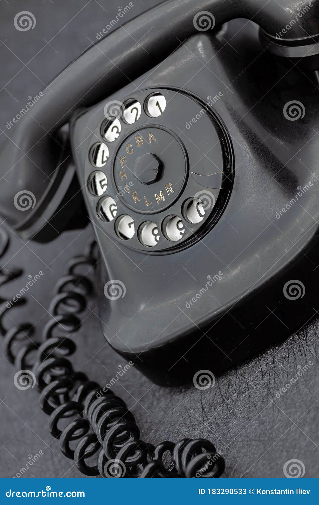 Vintage Bakelite Analog Phone Stock Image - Image of mouthpiece ...