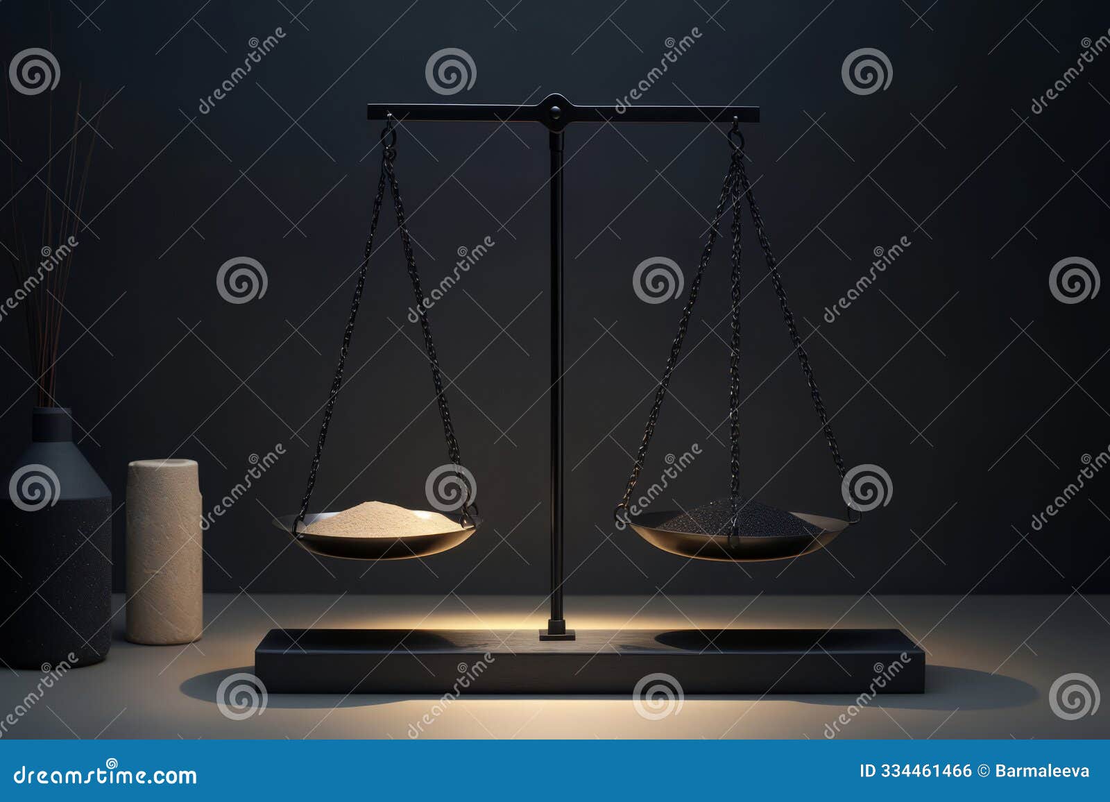 Vintage Balance Scale Illuminated by Contrasting Lighting. Balance and ...