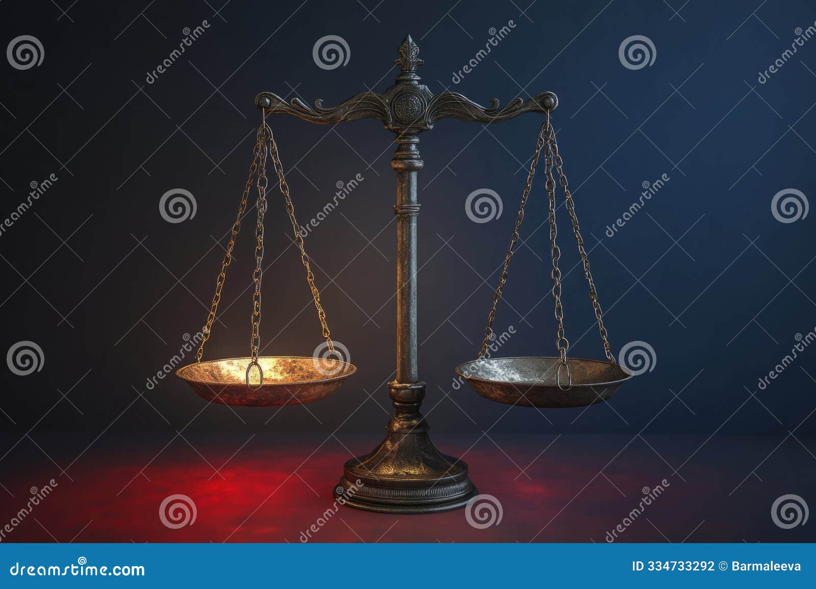 Vintage Balance Scale Illuminated by Contrasting Lighting. Balance and ...