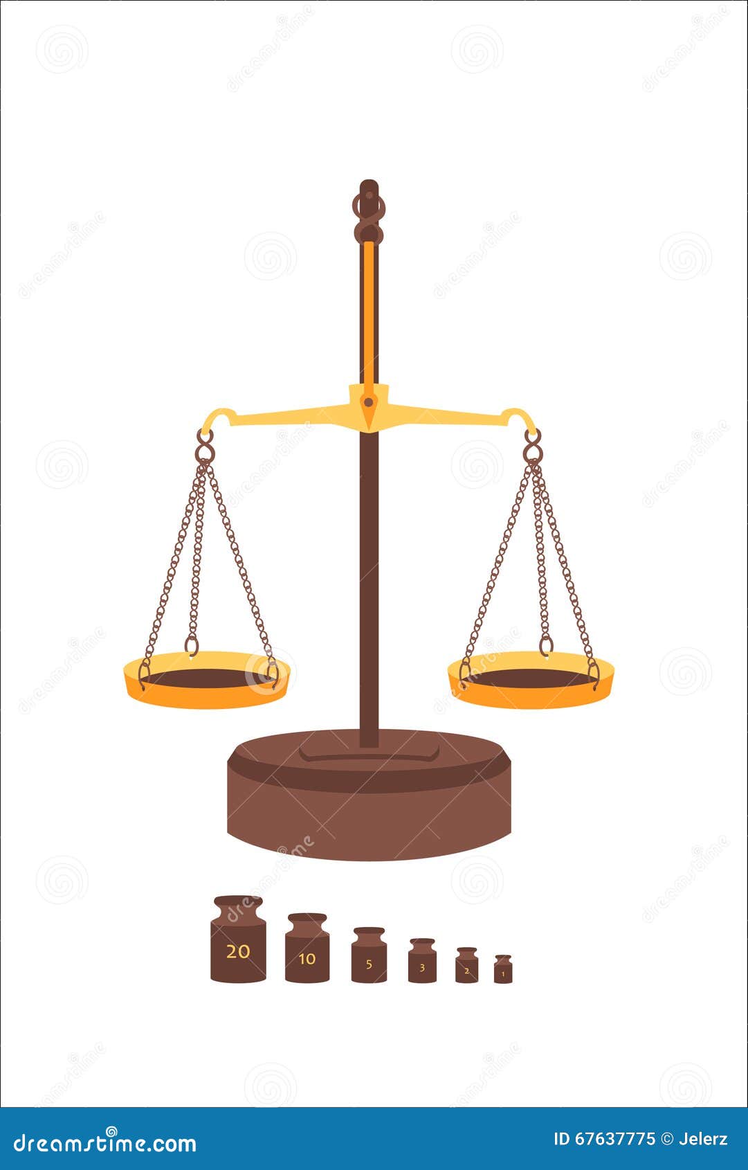 Vintage Balance Hand Drawing Clip Art Isolated On White Background ...