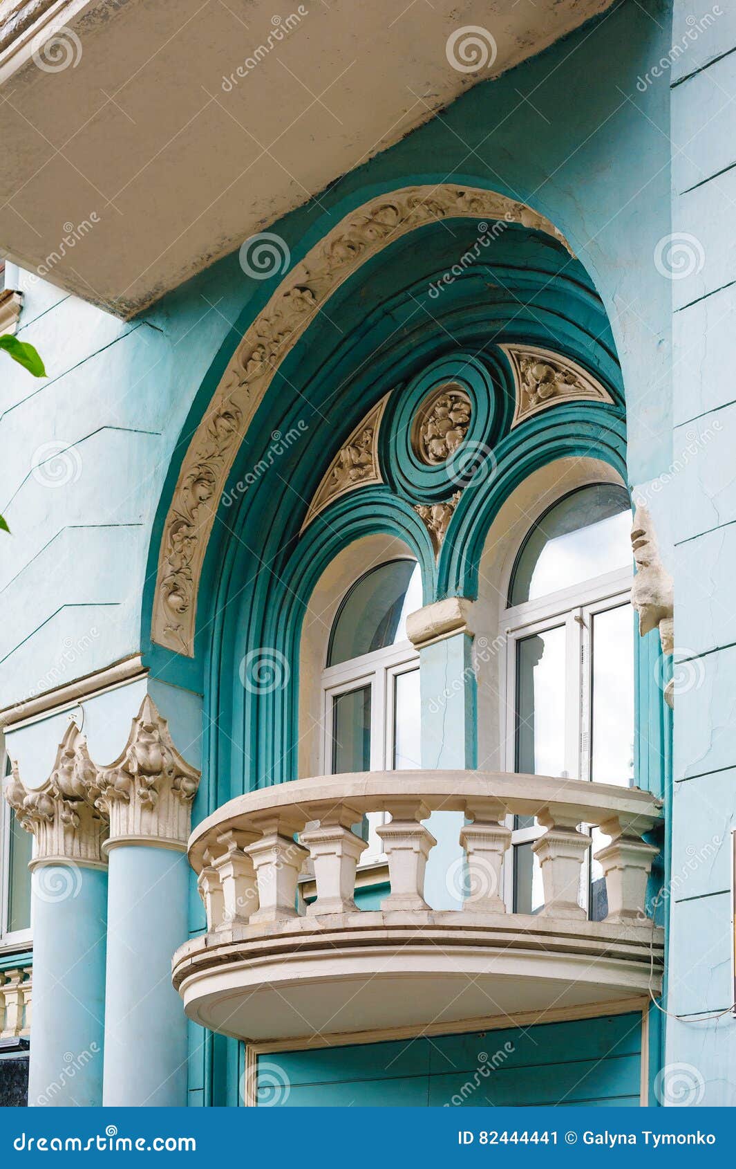 Vintage Balcony in an Old Town House Stock Image - Image of ancient ...