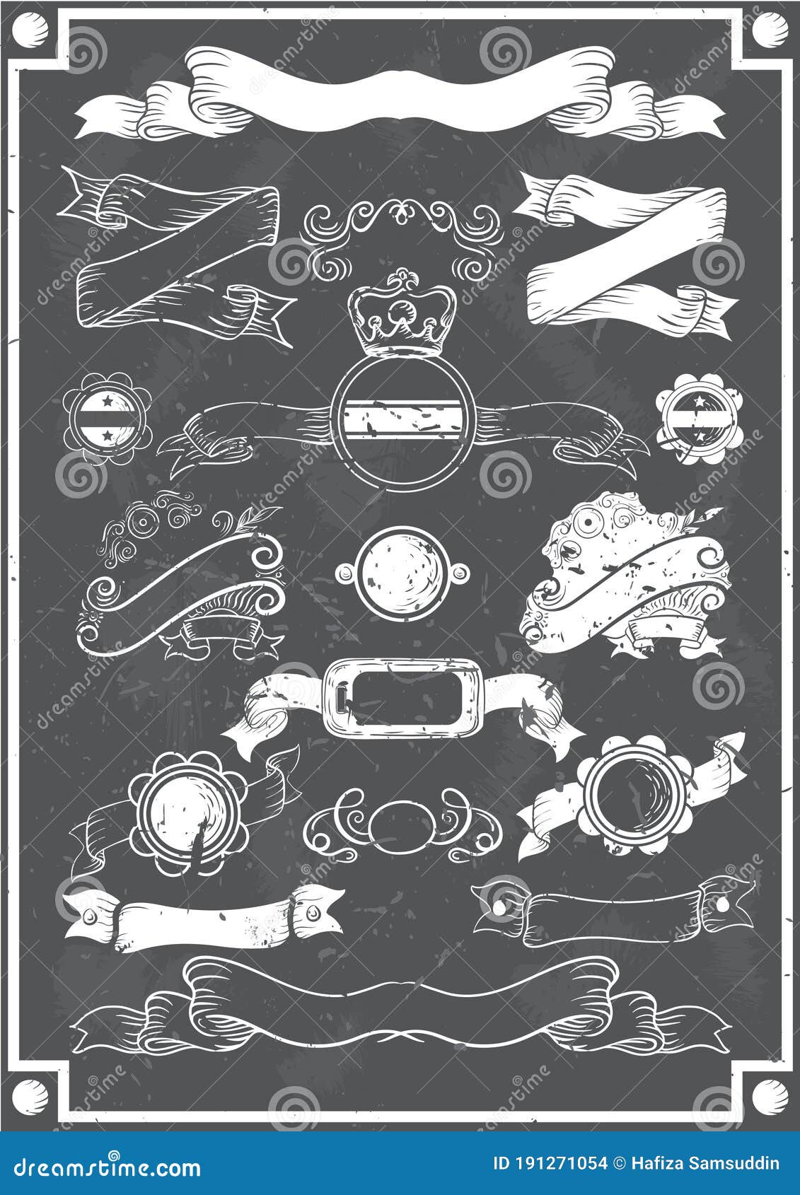 Vintage Banner Design Collection. Vector Illustration Decorative Design ...