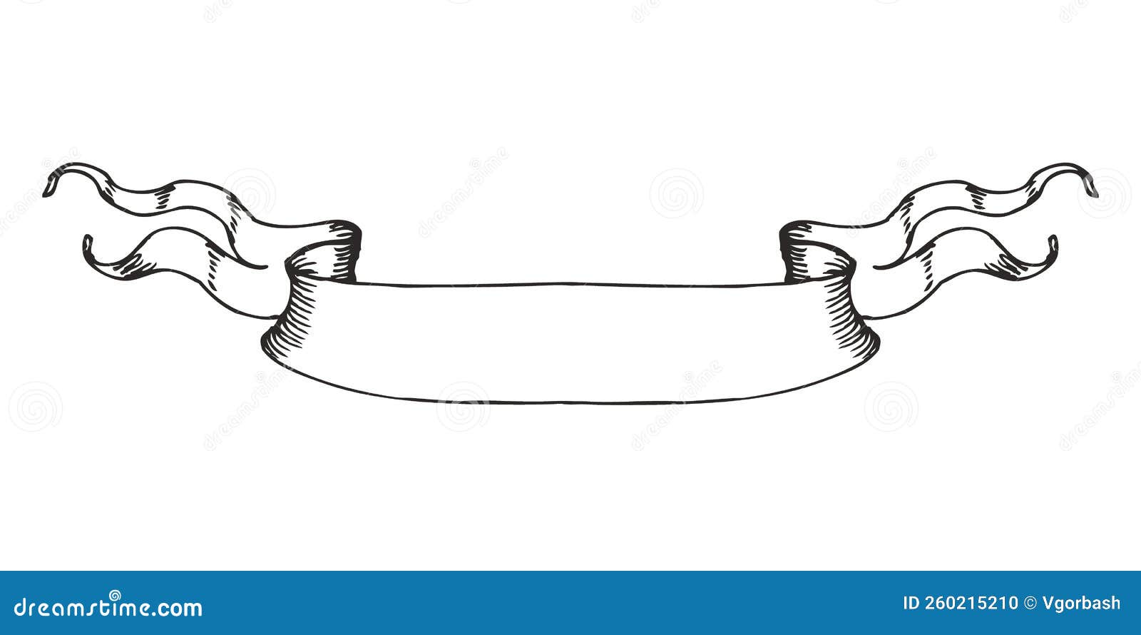 Vintage Banner Ribbon Isolated on White, Vector Illustration. Stock ...