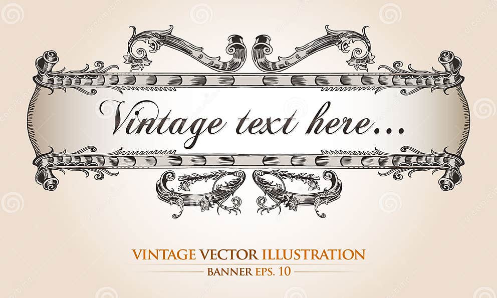 Vintage banner template stock vector. Illustration of copyspace - 22918087