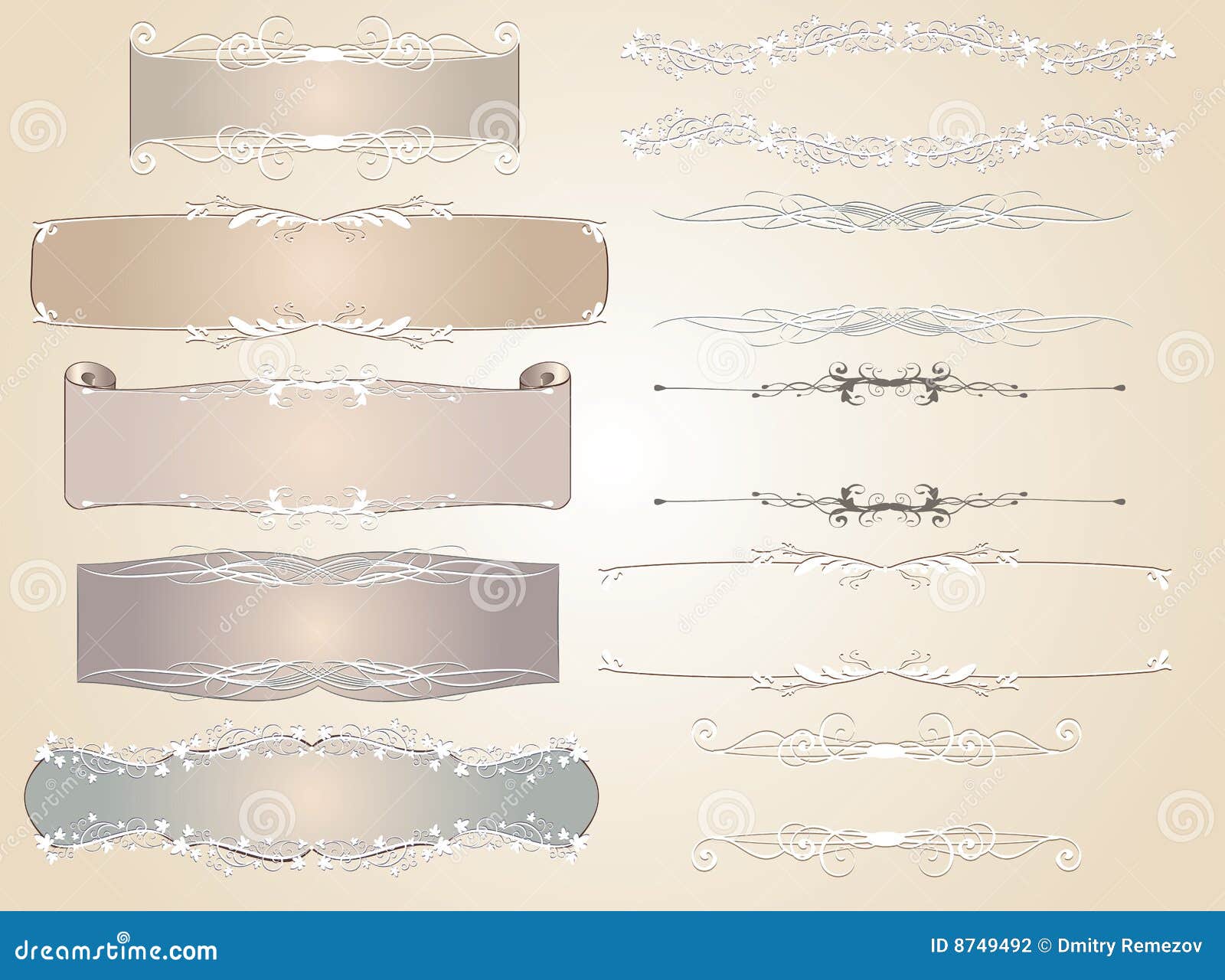 Vintage banners stock vector. Illustration of frame, floral - 8749492