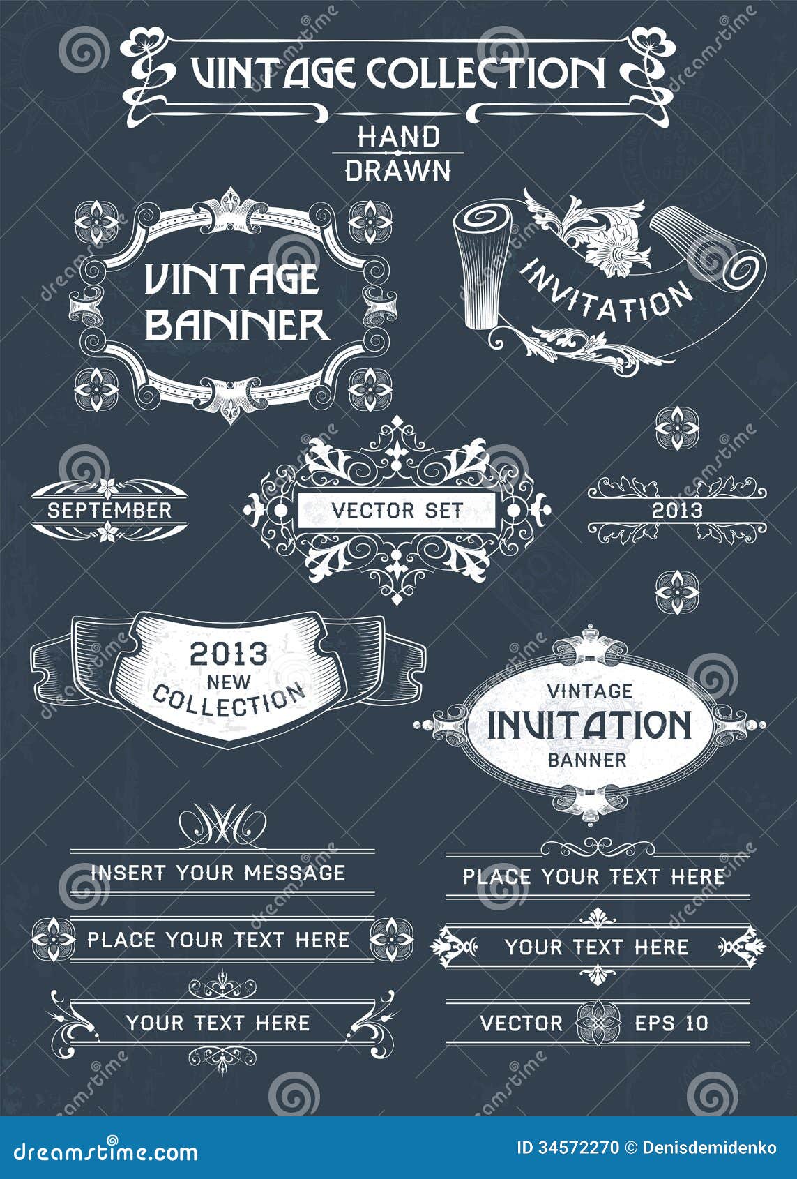 Vintage banners and labels stock vector. Illustration of frame - 34572270