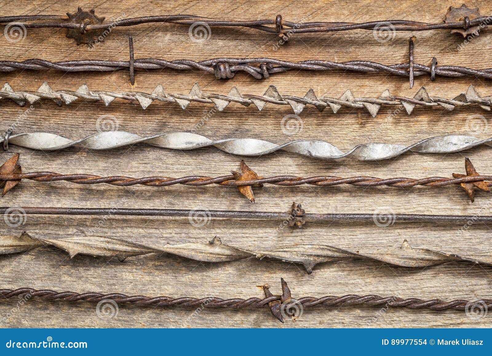 Vintage Barbed Wire Collection Stock Photo - Image of background ...