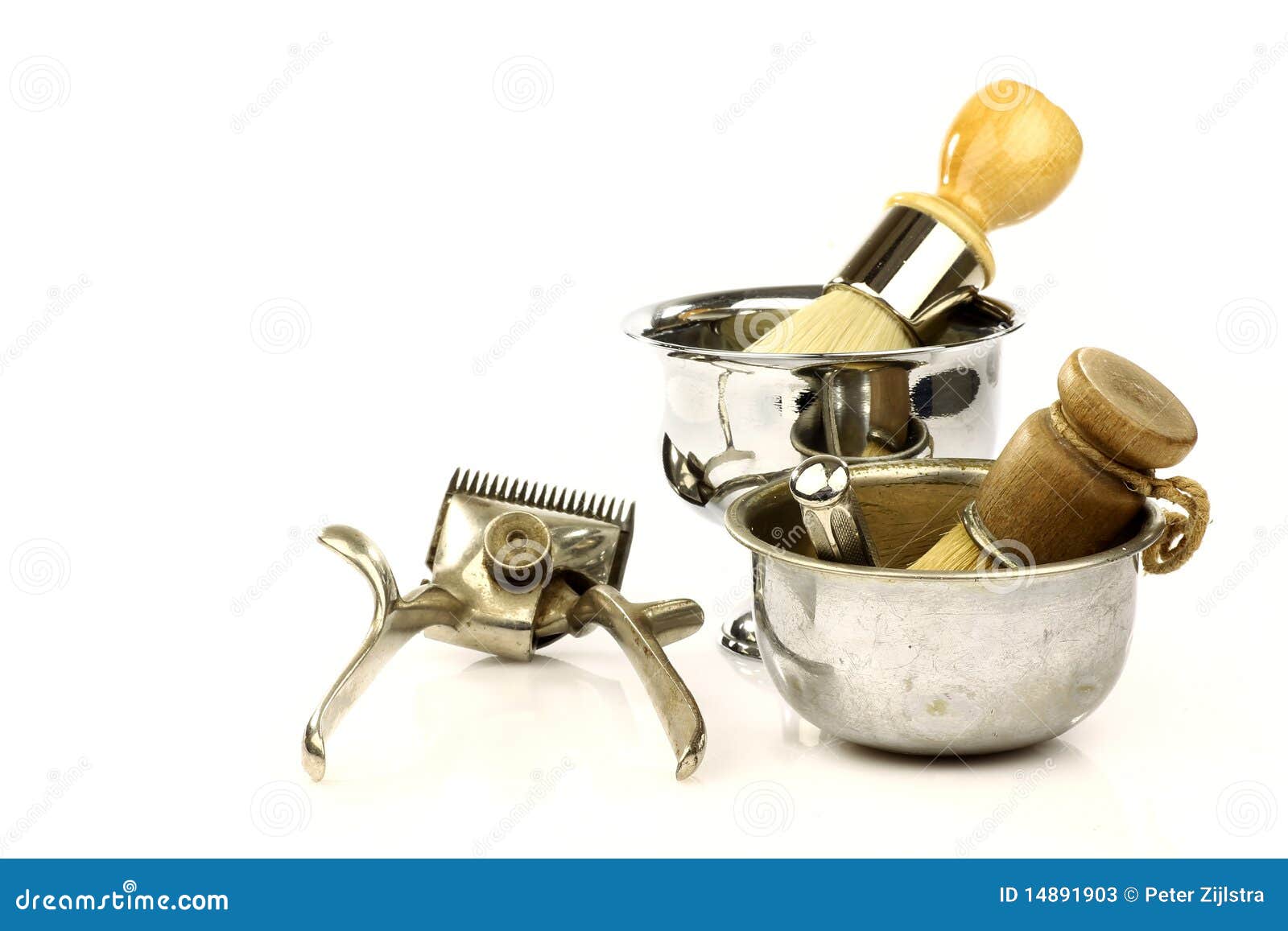 Vintage Barber Shaving Tools Stock Image - Image of isolated, worn ...