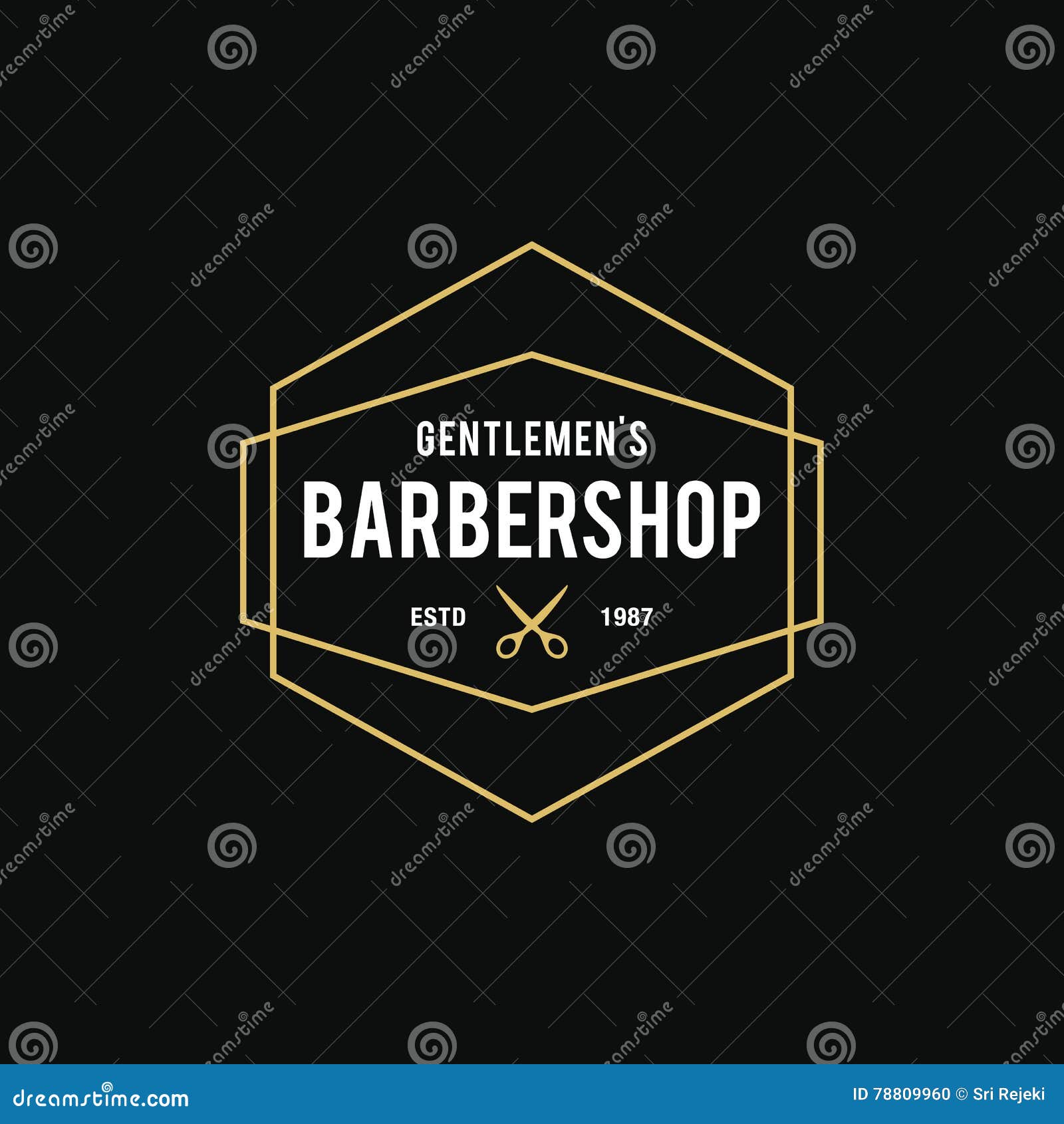 Vintage Barber Shop Graphic Design Stock Vector - Illustration of beard ...