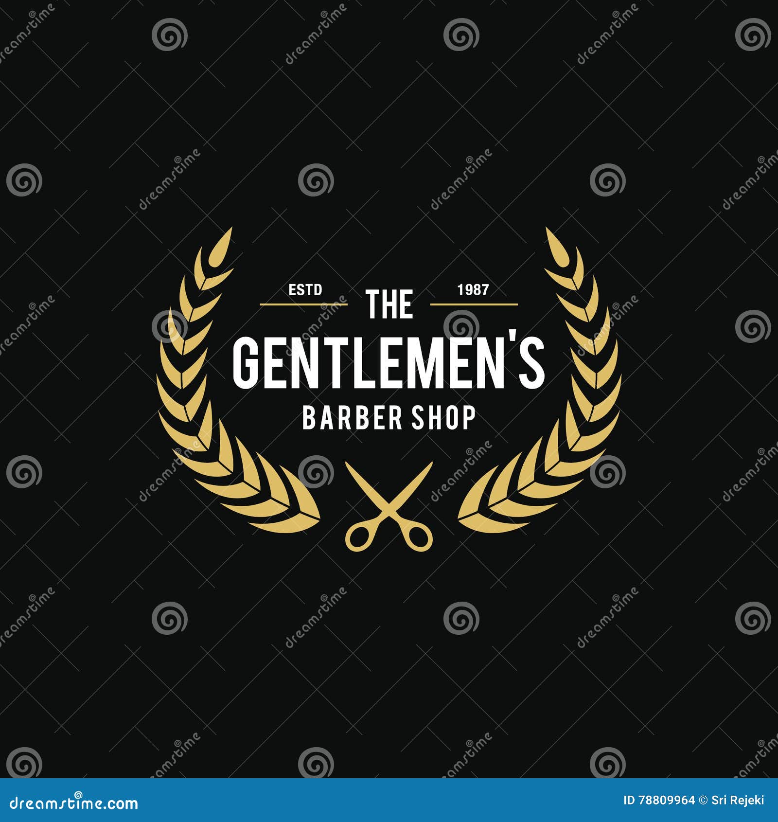 Vintage Barber Shop Graphic Design Stock Vector - Illustration of ...