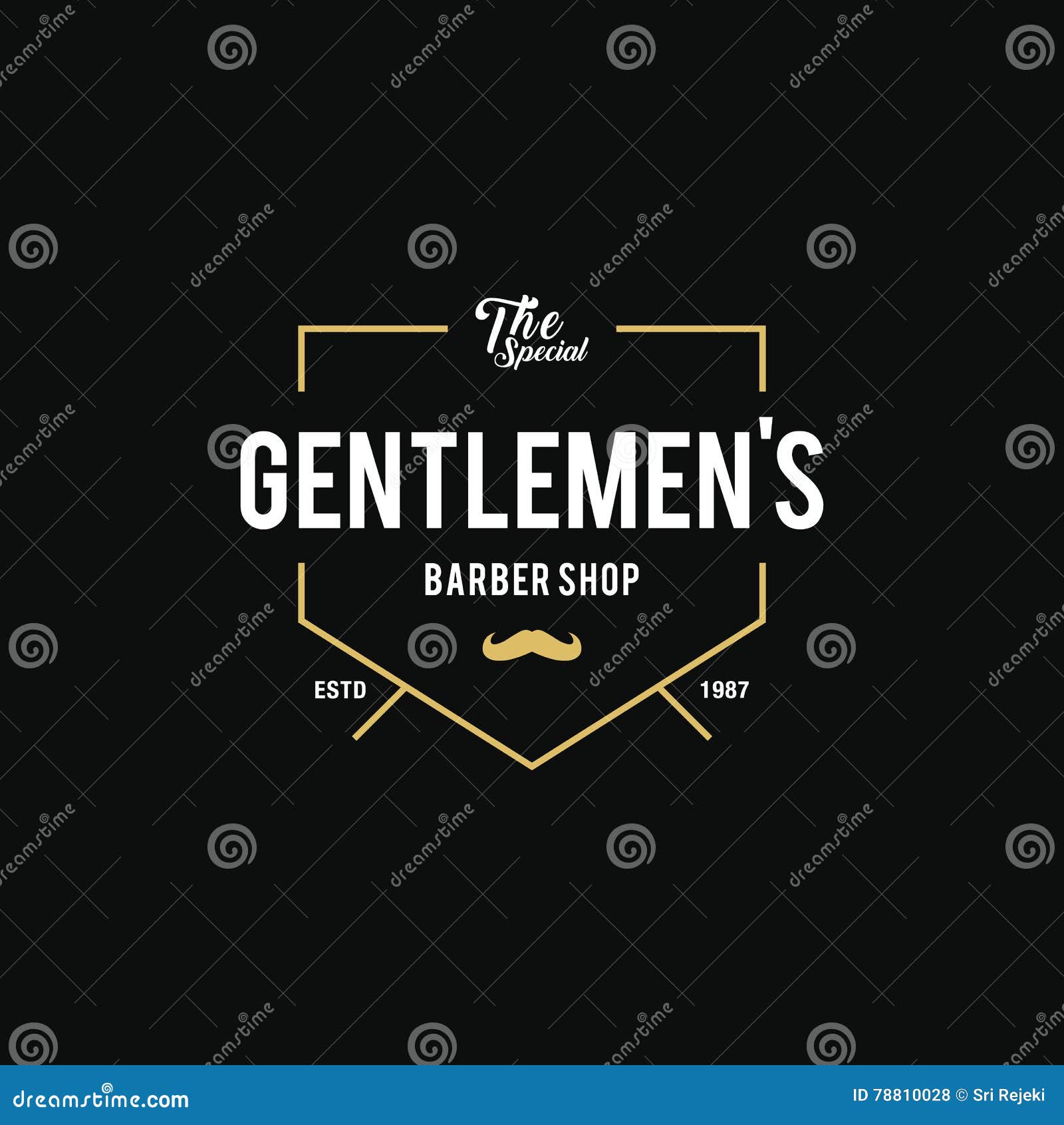 Vintage Barber Shop Graphic Design Stock Vector - Illustration of ...