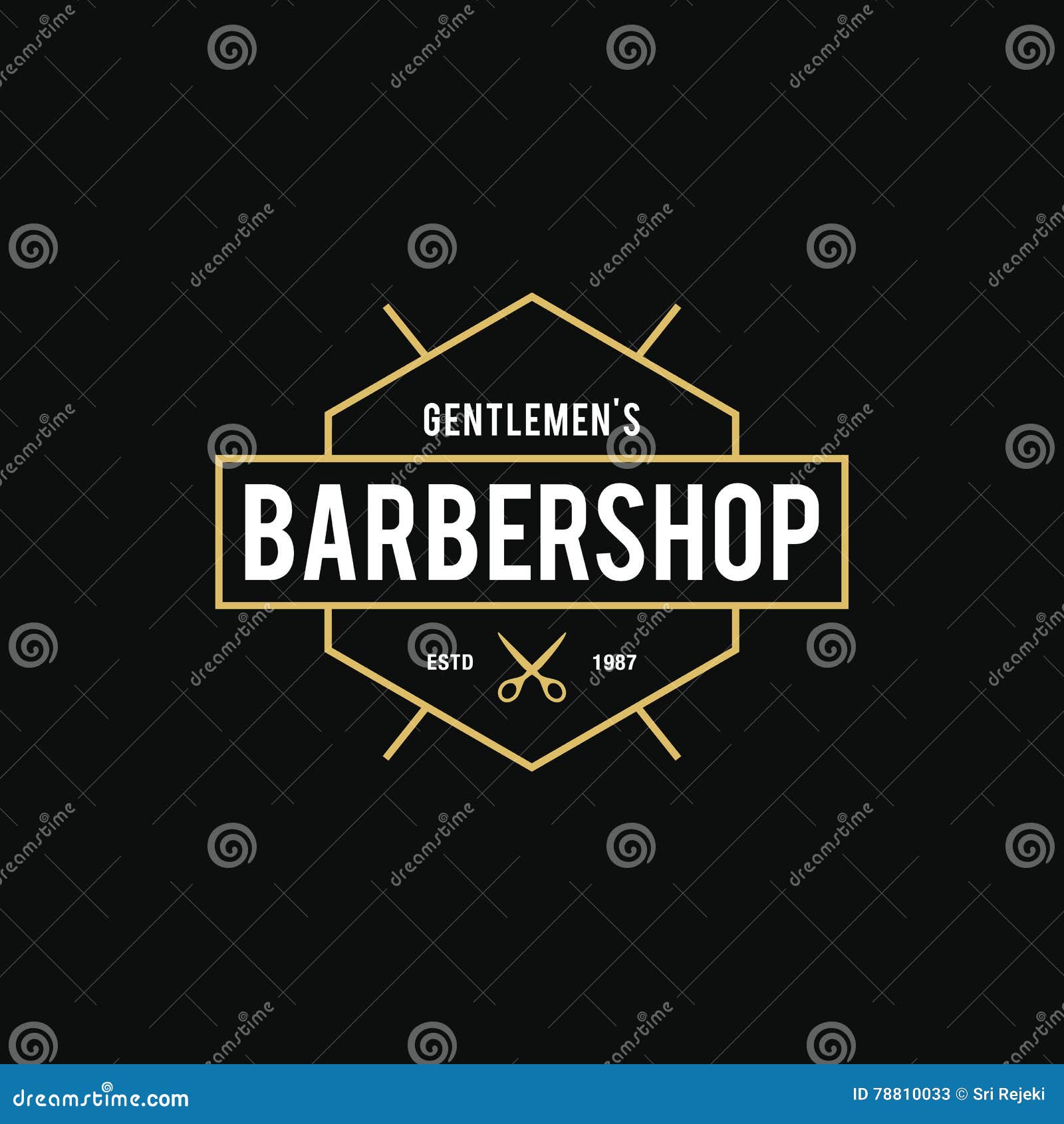 Vintage Barber Shop Graphic Design Stock Vector - Illustration of ...