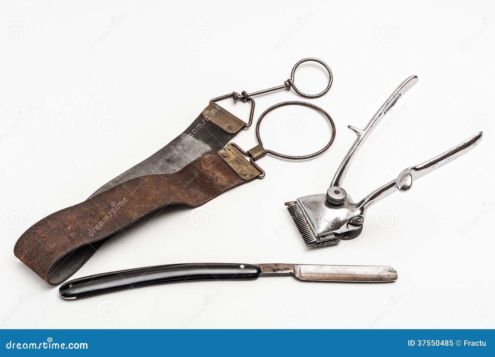 Vintage barber tools stock image. Image of retro, rusty - 37550485