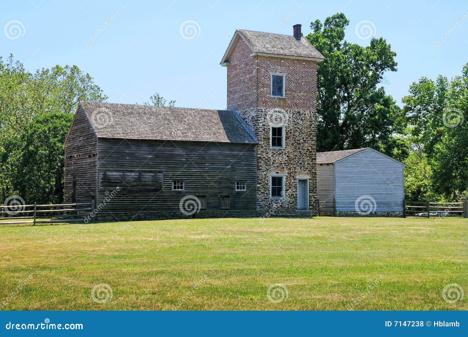 Vintage Barn stock photo. Image of green, barn, tres, archeticture ...