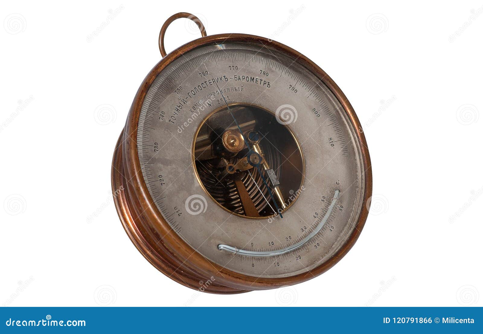 Vintage barometer stock photo. Image of barometric, pointer - 120791866