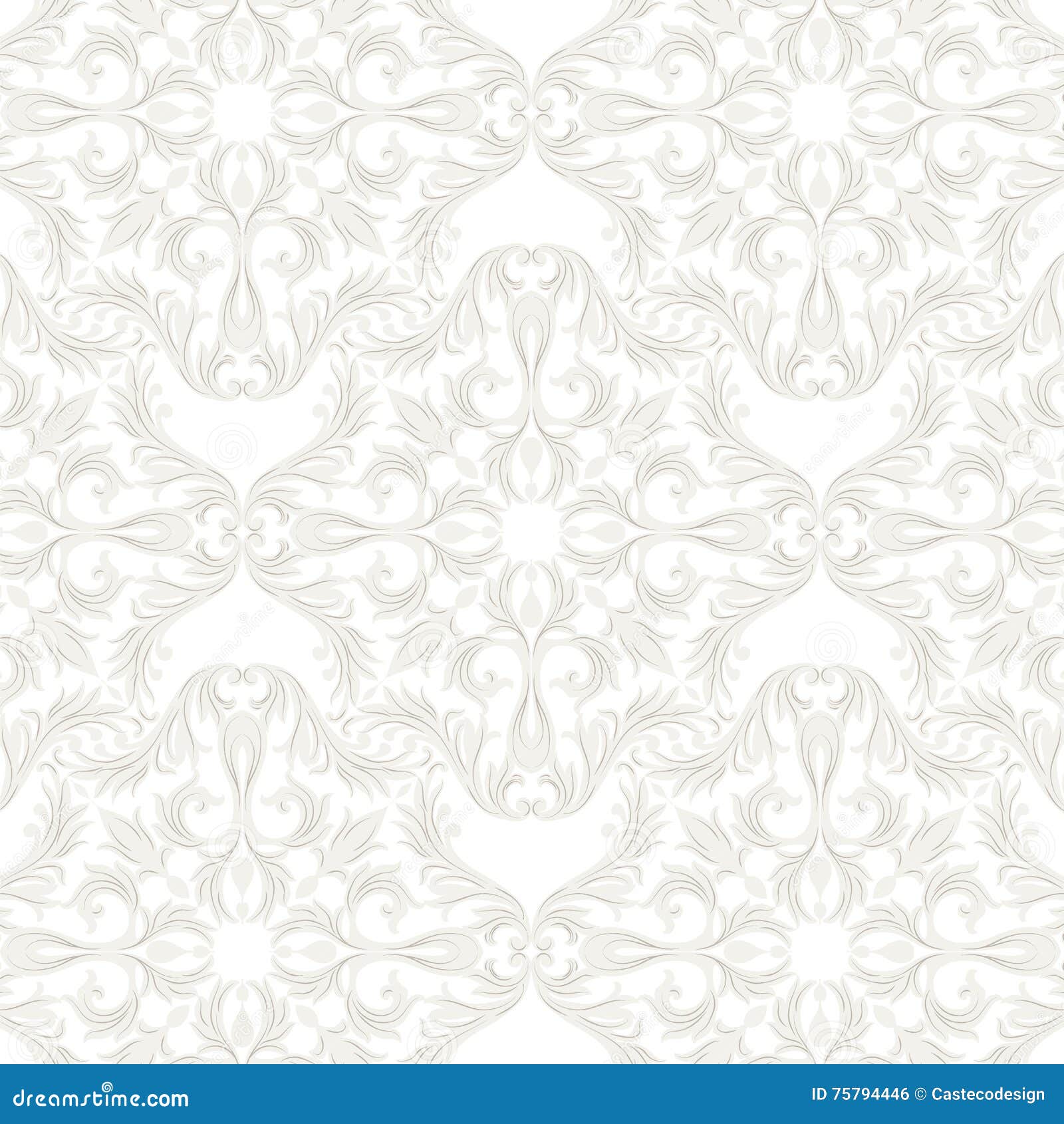 Vintage Baroque Rococo Ornament Pattern Stock Vector - Illustration of ...
