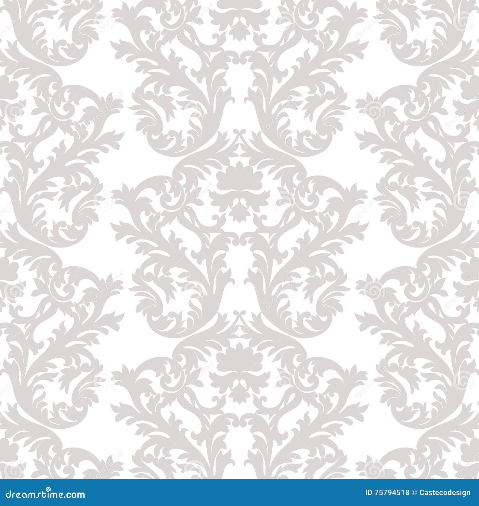 Vintage Baroque Rococo Ornament Pattern Stock Vector - Illustration of ...