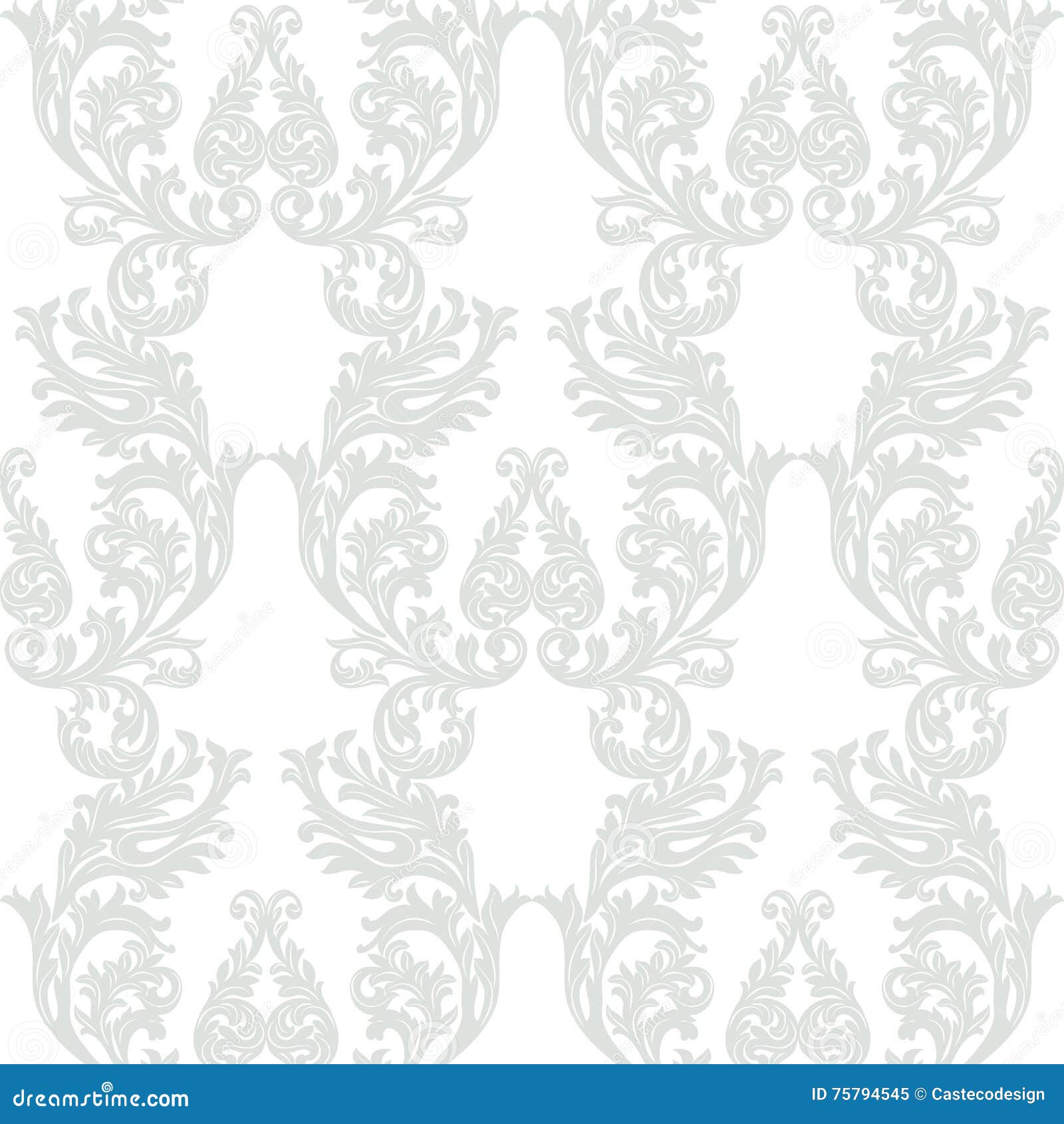 Vintage Baroque Rococo Ornament Pattern Stock Vector - Illustration of ...