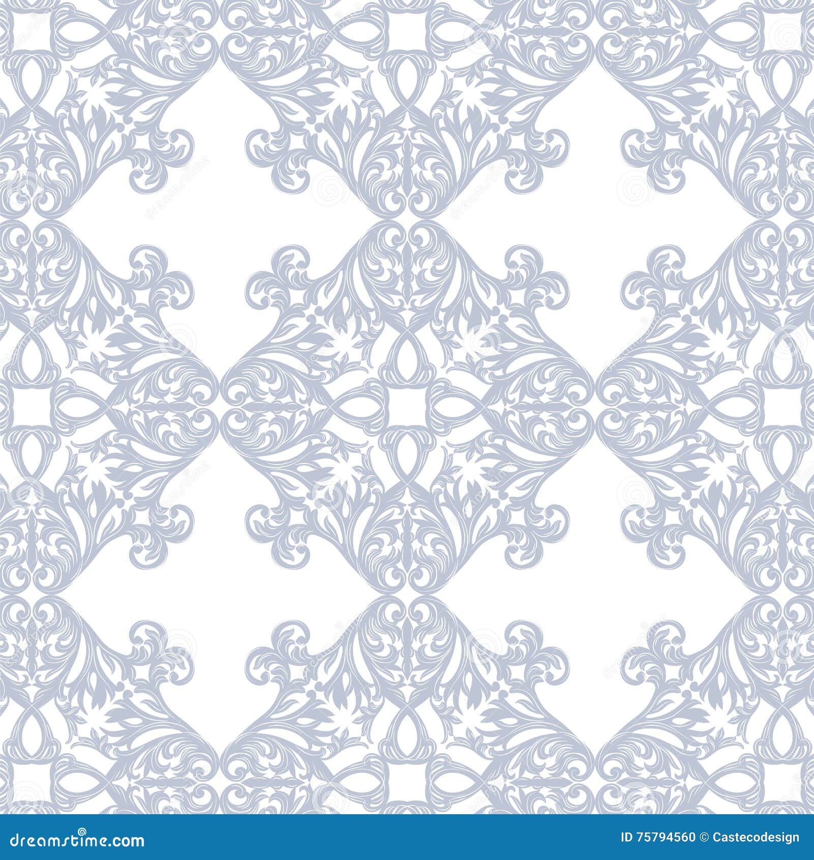 Vintage Baroque Rococo Ornament Pattern Stock Photo - Image of ...