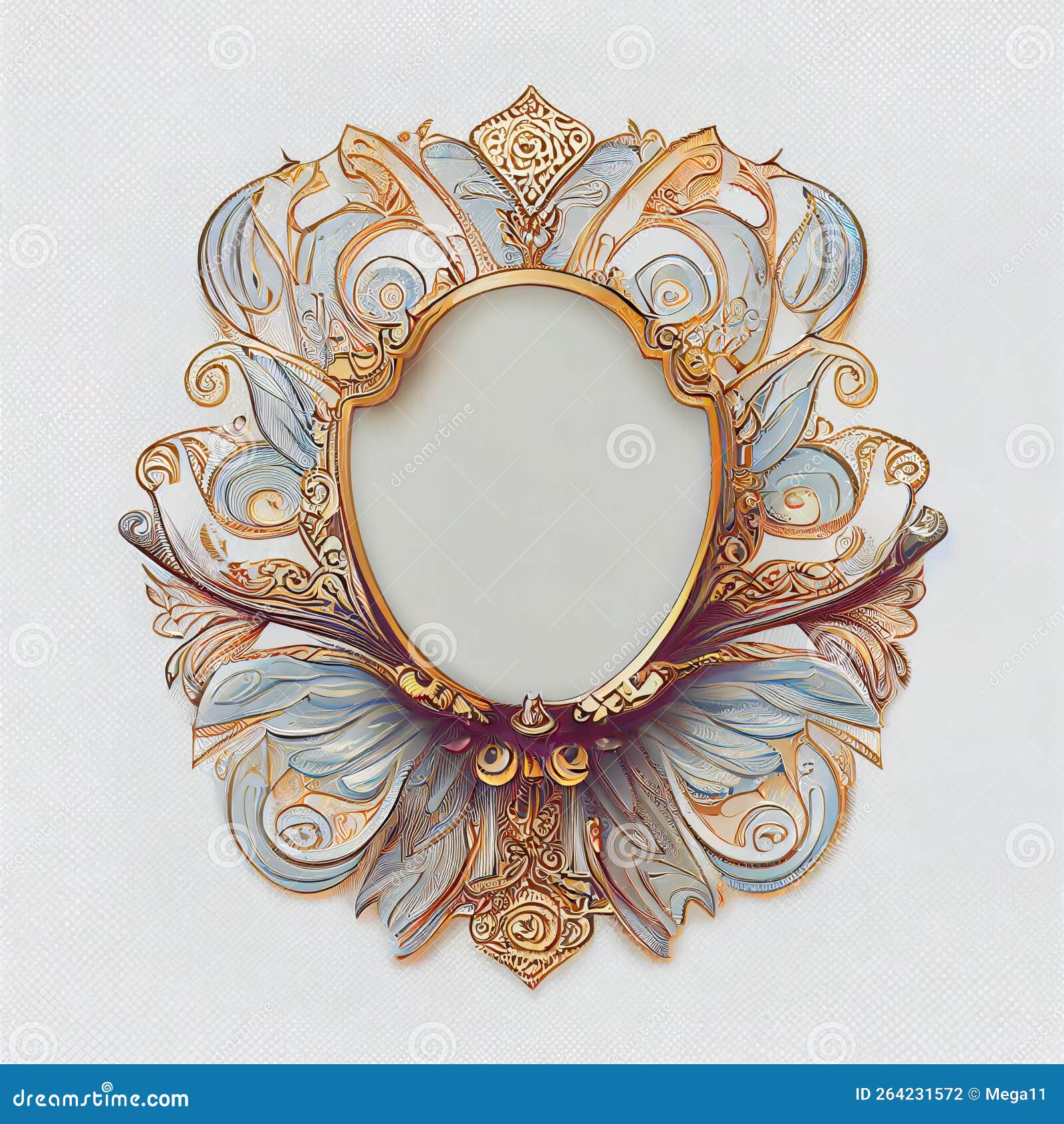 Vintage Baroque Victorian Frame Border Monogram Floral Ornament Scroll ...