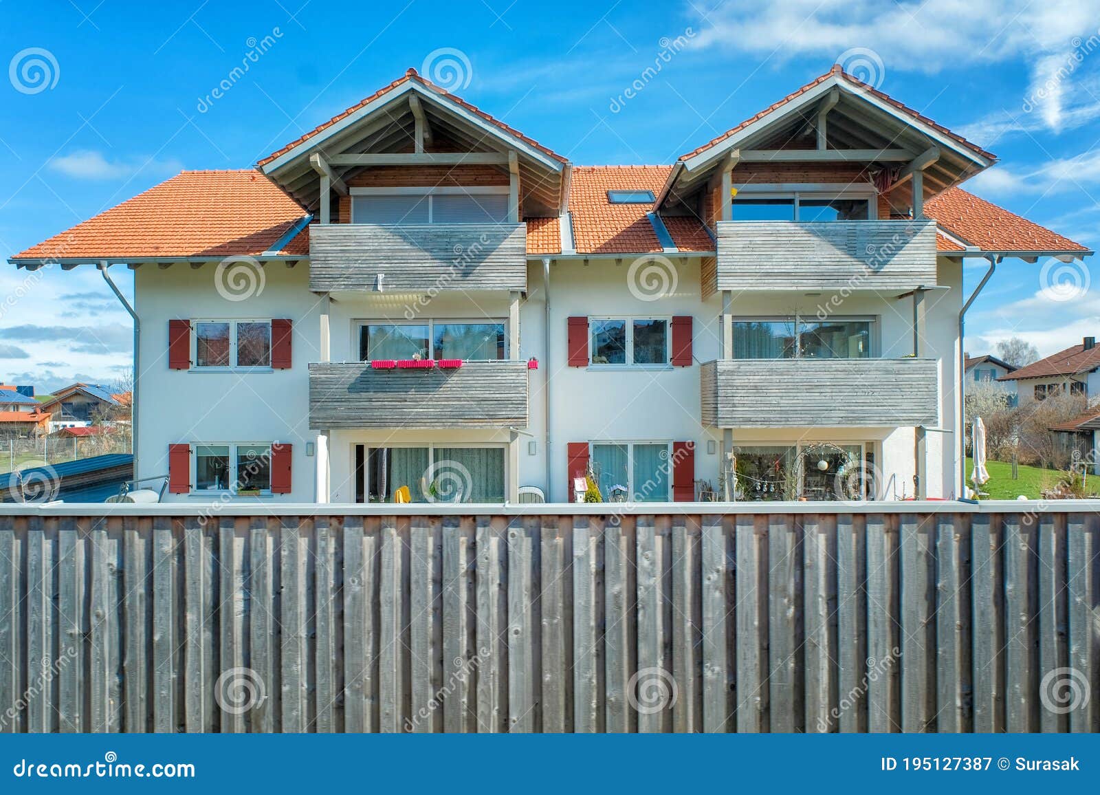 Vintage Basic Two Story House Stock Image - Image of housing, steps ...