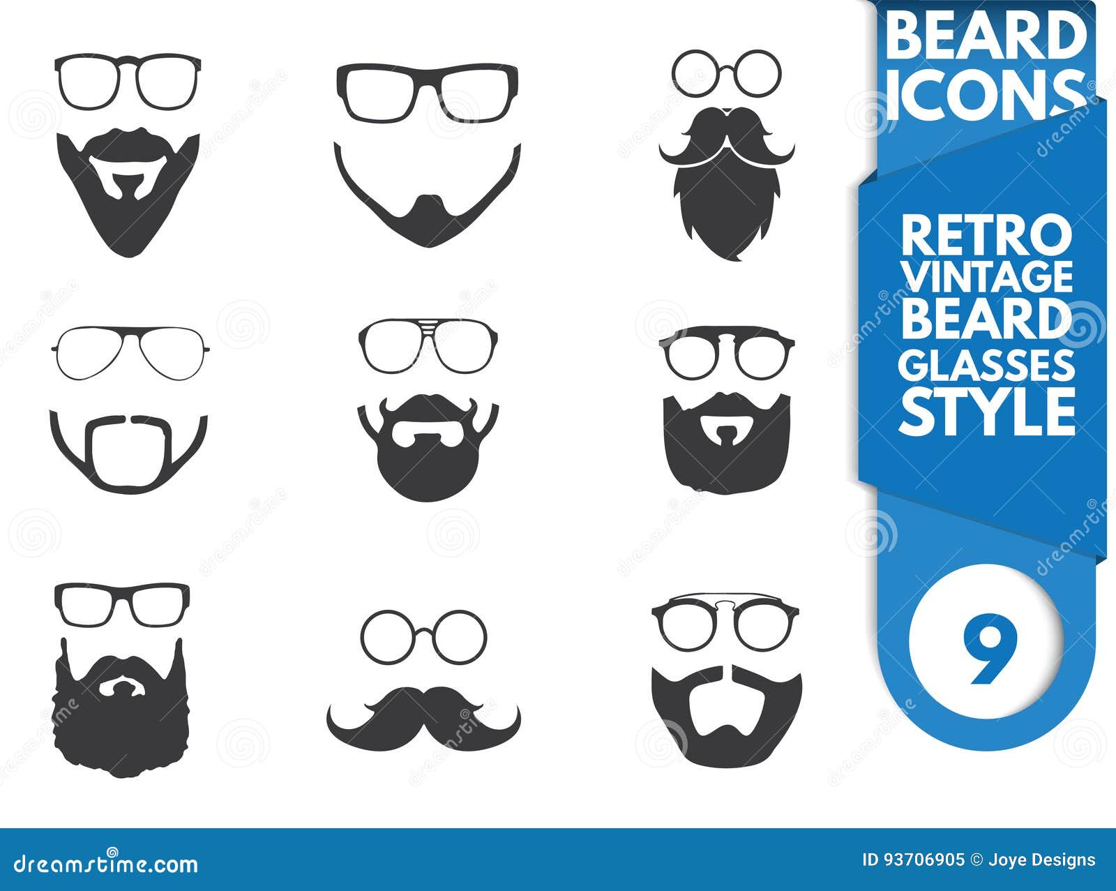 Vintage Beards stock illustration. Illustration of model - 93706905