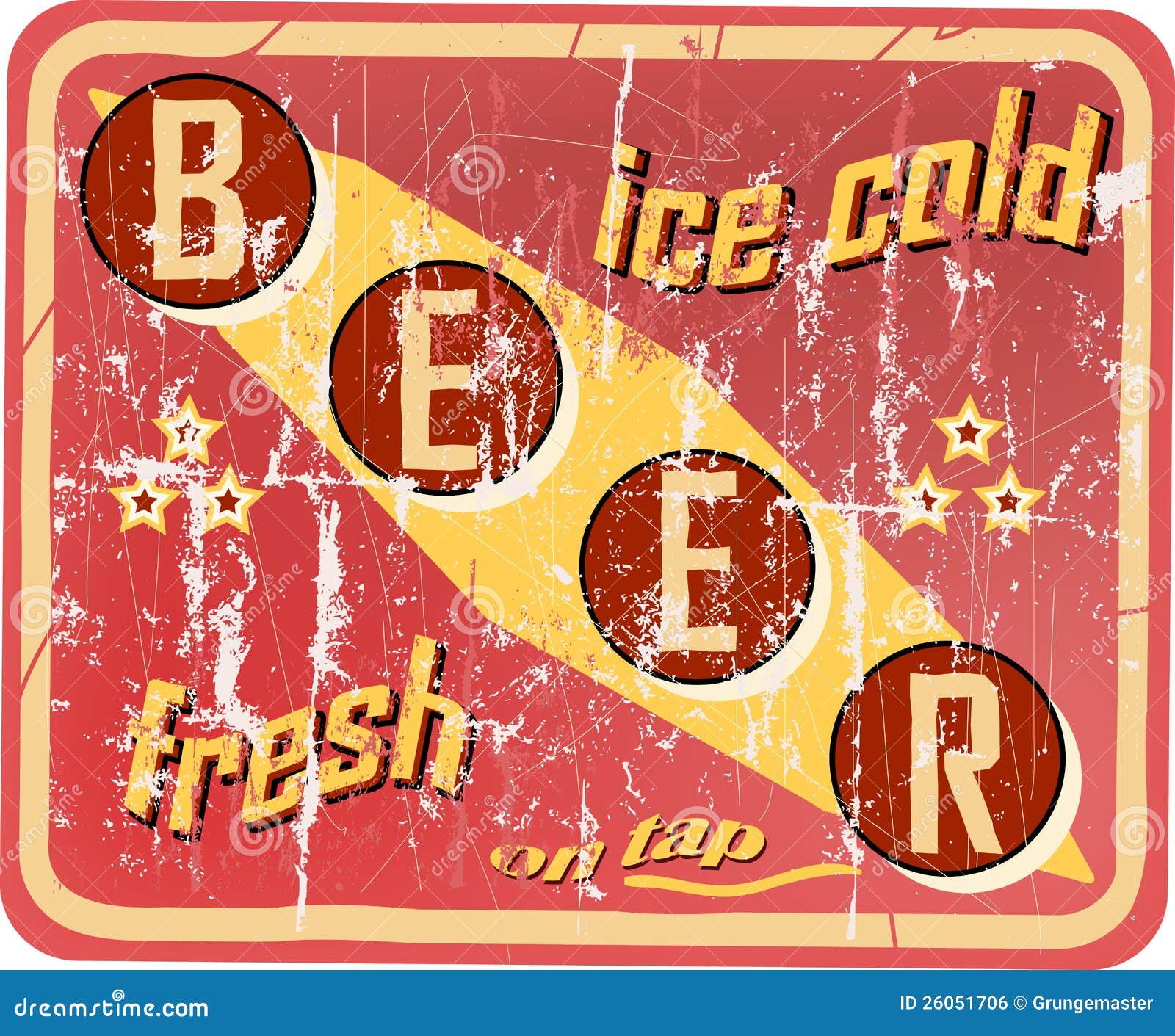 Vintage beer sign stock vector. Illustration of supply - 26051706