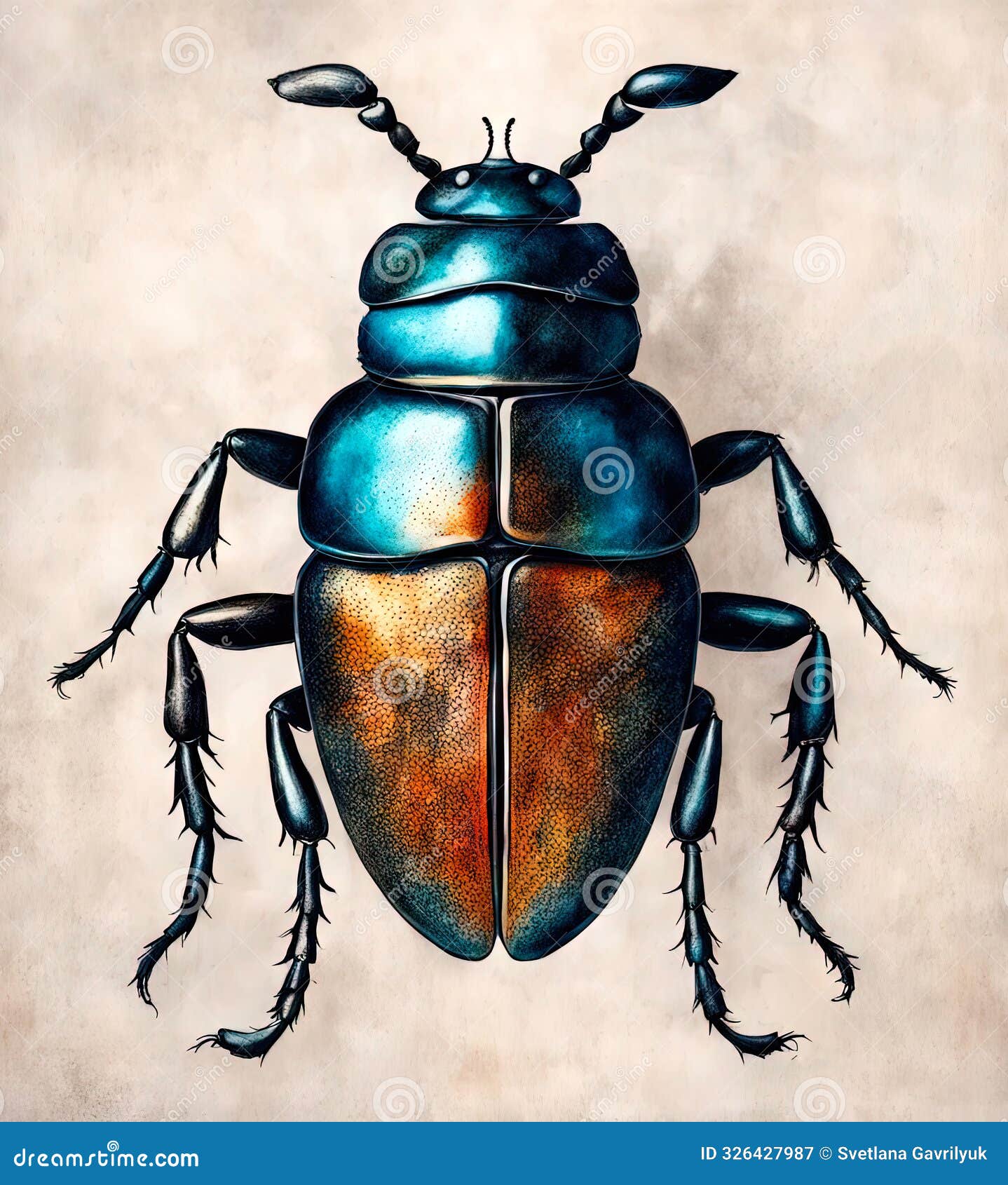 Vintage Beetle Illustration | CartoonDealer.com #287780136