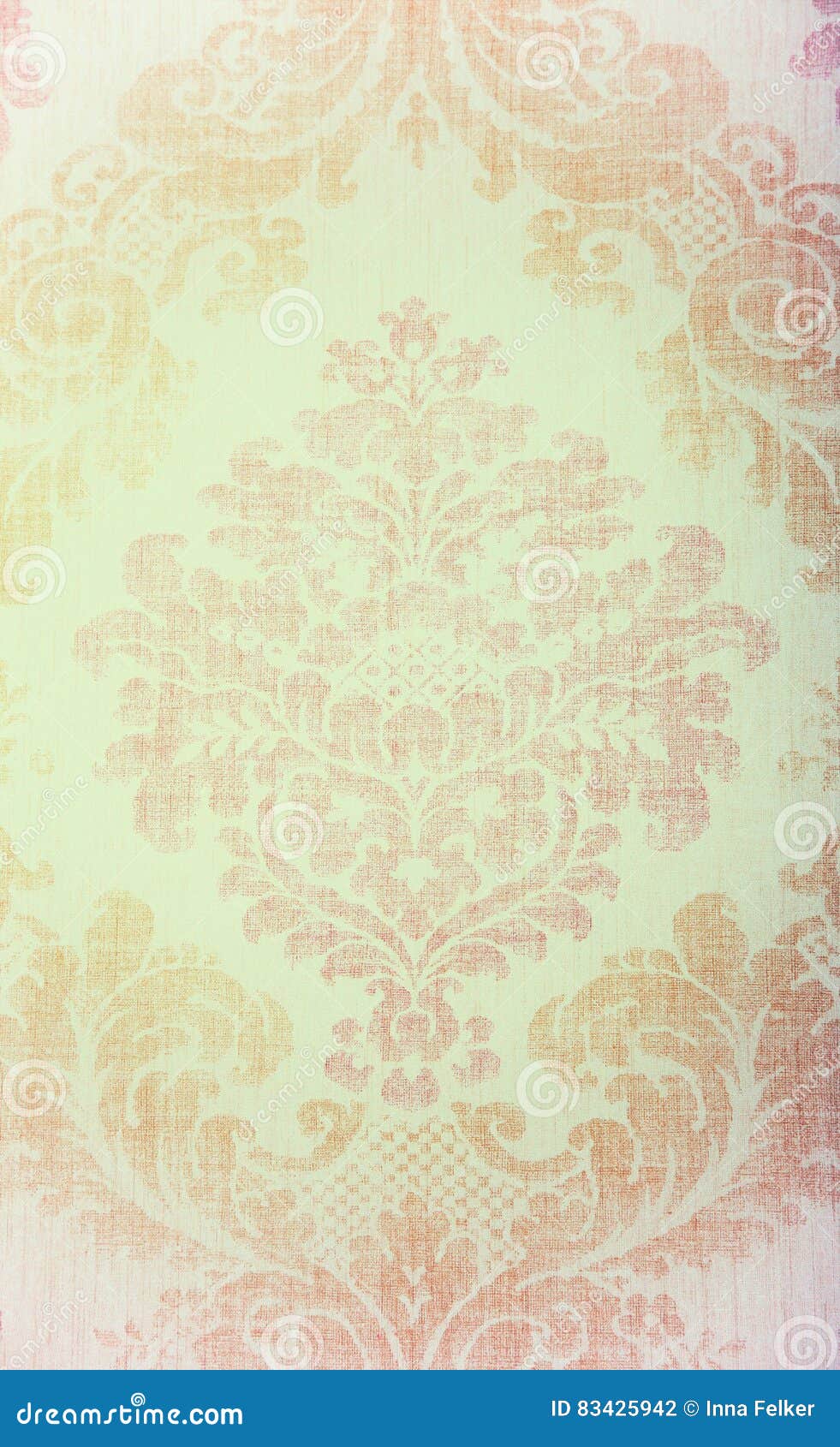 Vintage Beige Wallpaper with Vignette Victorian Pattern Stock Photo ...