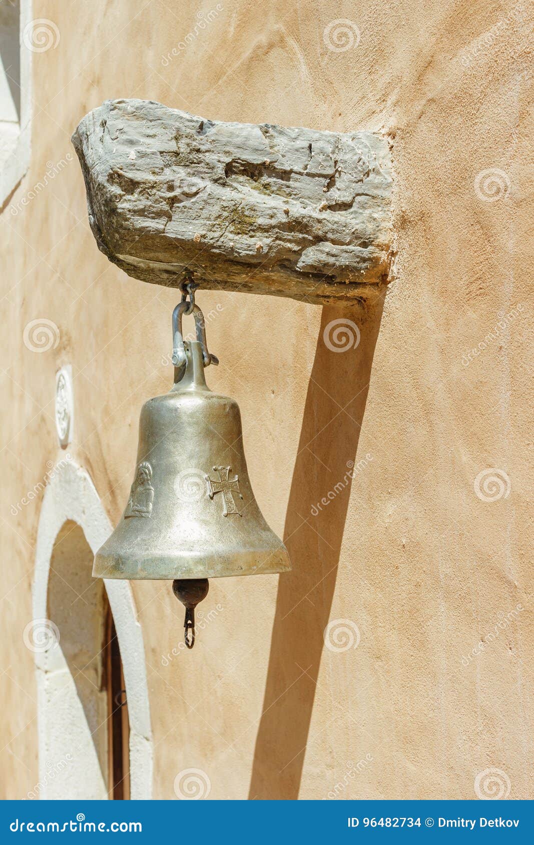 Vintage Bell on the wall editorial stock image. Image of antique - 96482734