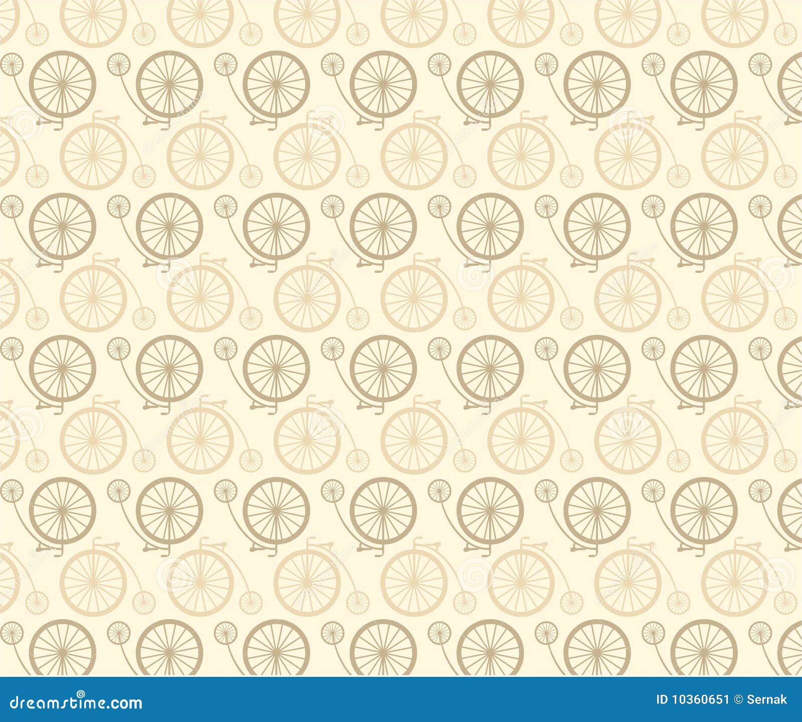 Vintage bicycle pattern stock vector. Illustration of bicycle - 10360651
