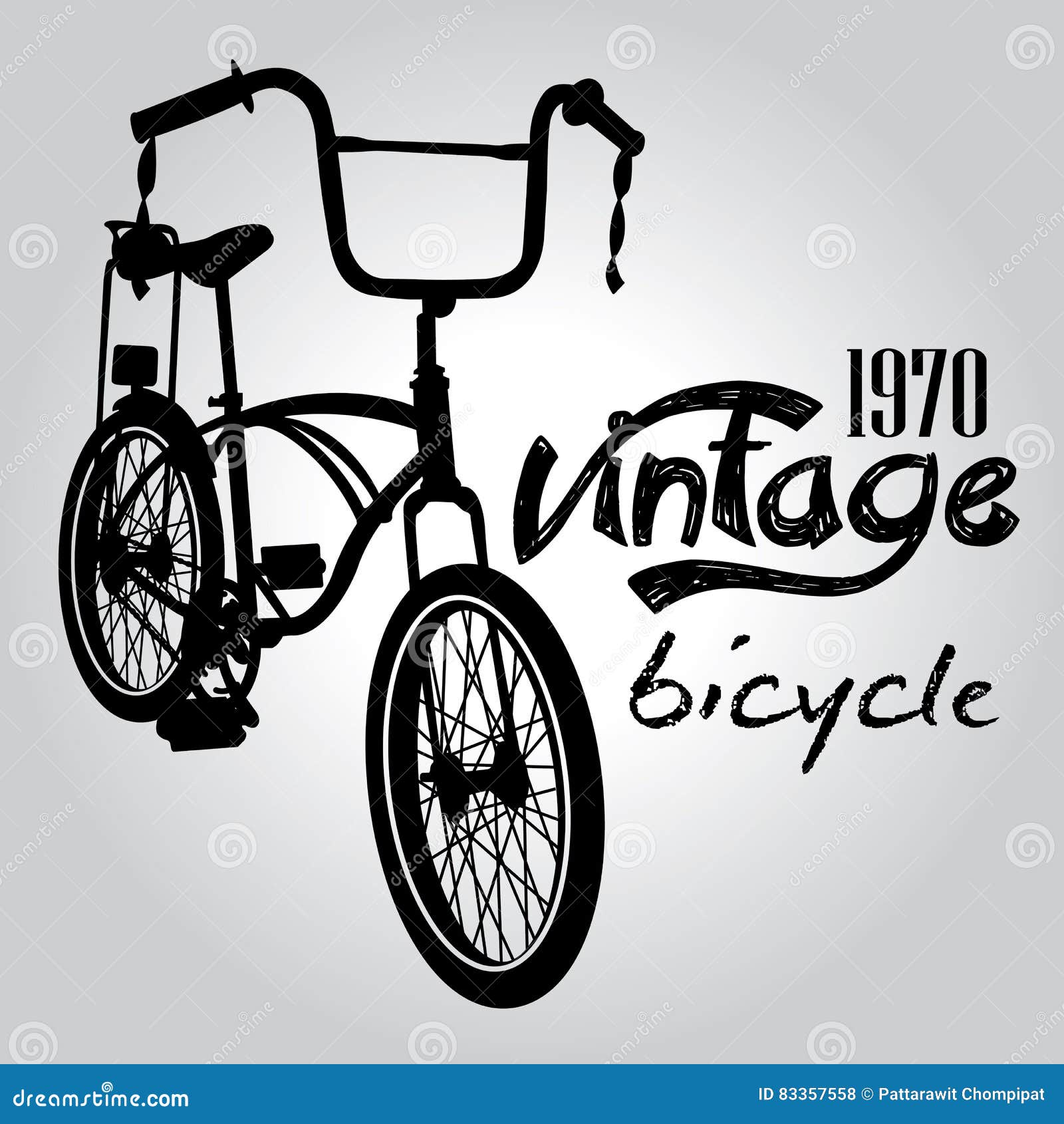 Vintage Bicycle. Vector Graphic Design. Stock Vector - Illustration of ...