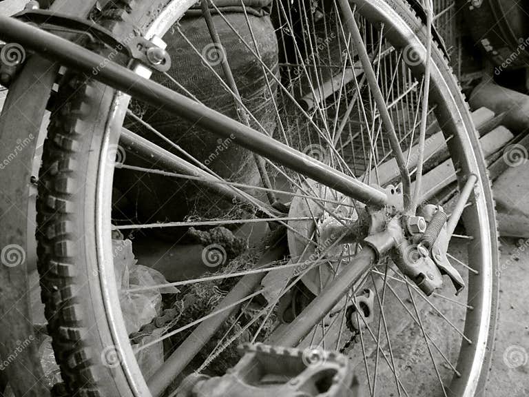 Vintage bicycle wheel stock photo. Image of black, bike - 305138