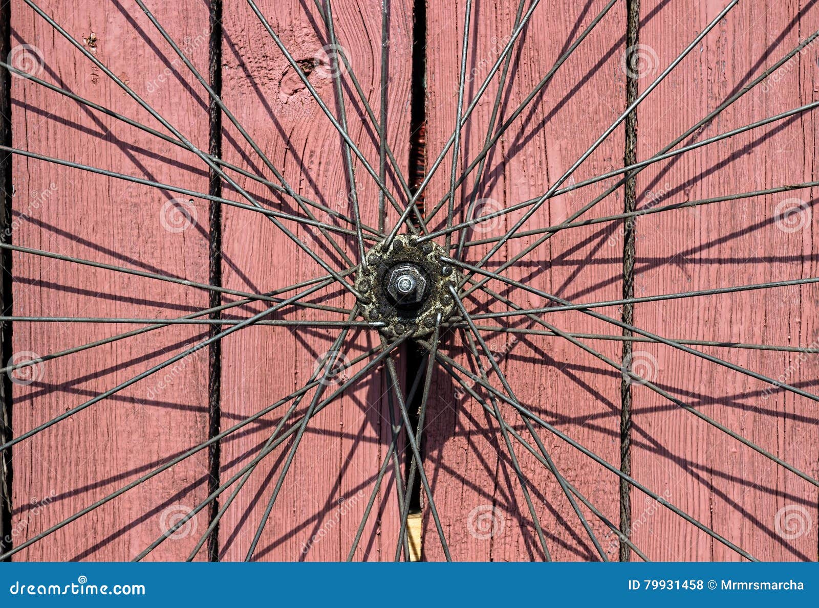 Vintage bicycle wheel. stock photo. Image of dirty, construction - 79931458