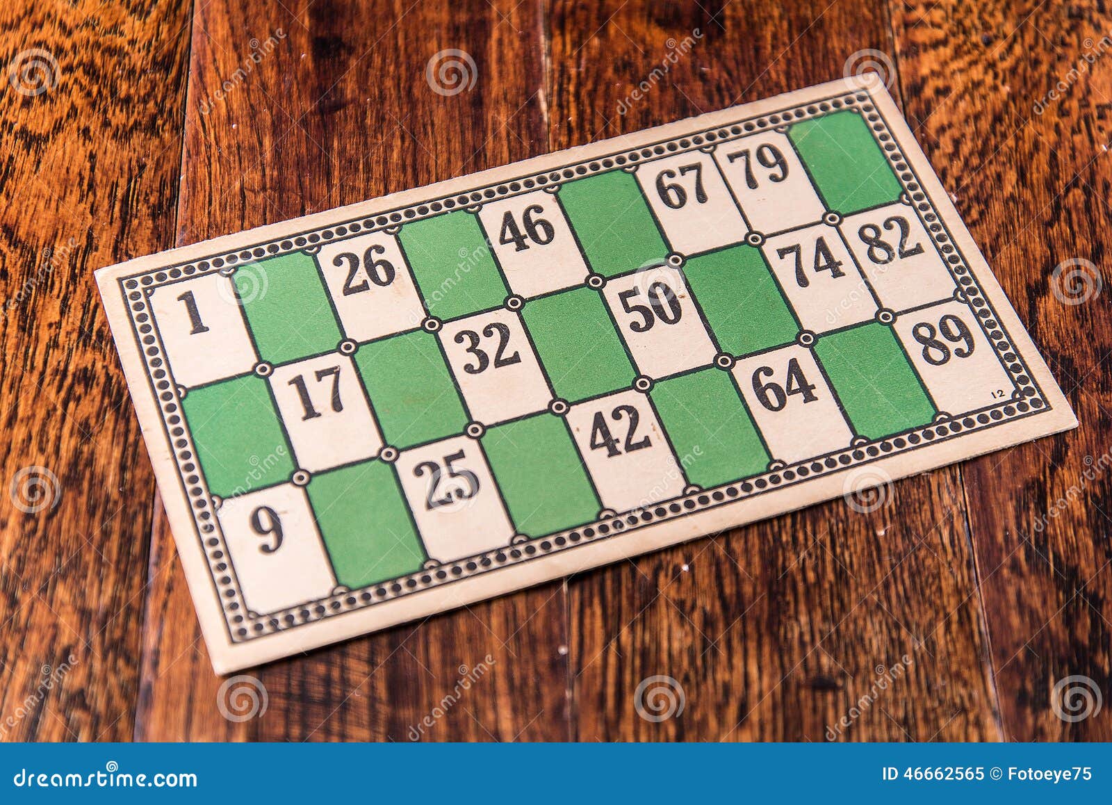 Vintage Bingo Cards With Numbered Tokens On A White Background Royalty ...